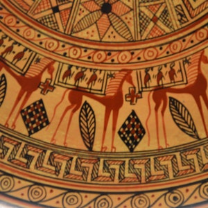 Greek Pottery, Hand Made, Geometric Wall Plate - Etsy