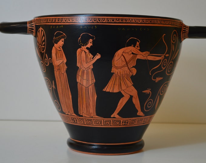 Greek Vase , Attic White Ground Kylix With Apollo, Reproduction From ...