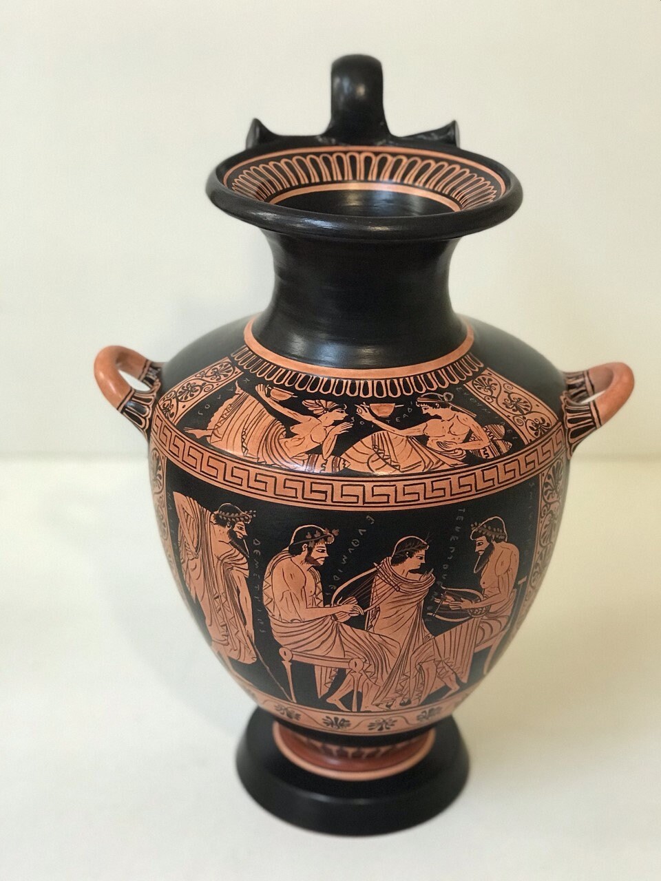 Greek Pottery, Hand Made Replica,red Figure Hydria, Music Lessons - Etsy