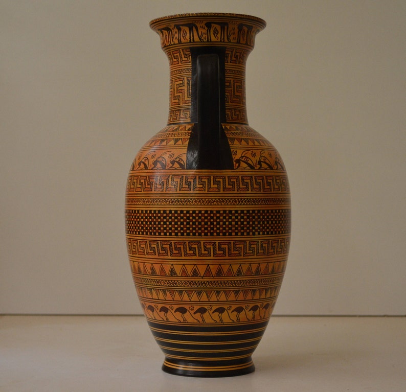 Greek Pottery Hand Made Replica Geometric Amphora - Etsy