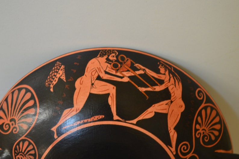 Greek Pottery Red Figure Kylix Satyr the Labors of - Etsy