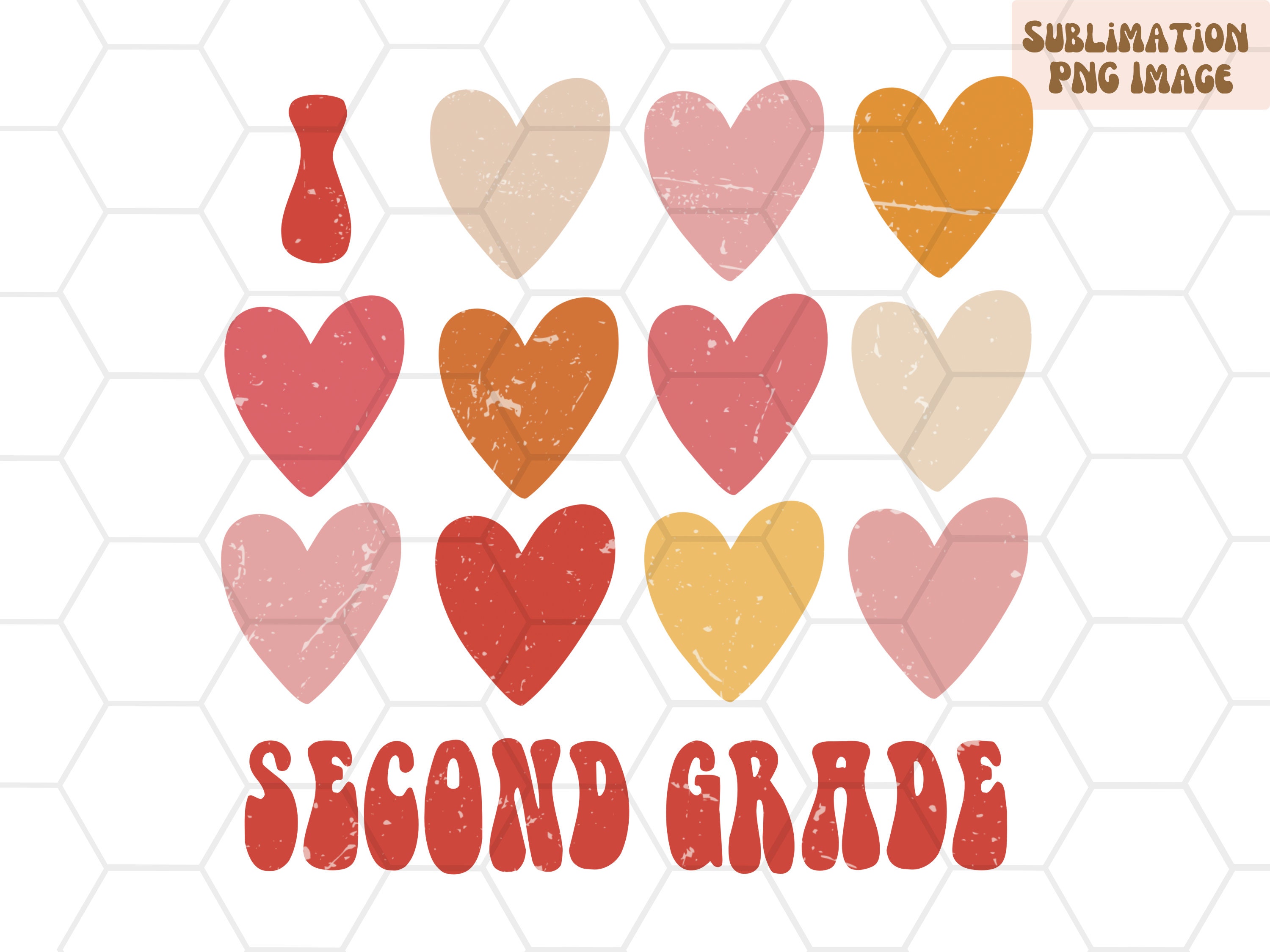 Teacher Valentine PNG for Sublimation, Second Grade Teacher Png, Trendy ...
