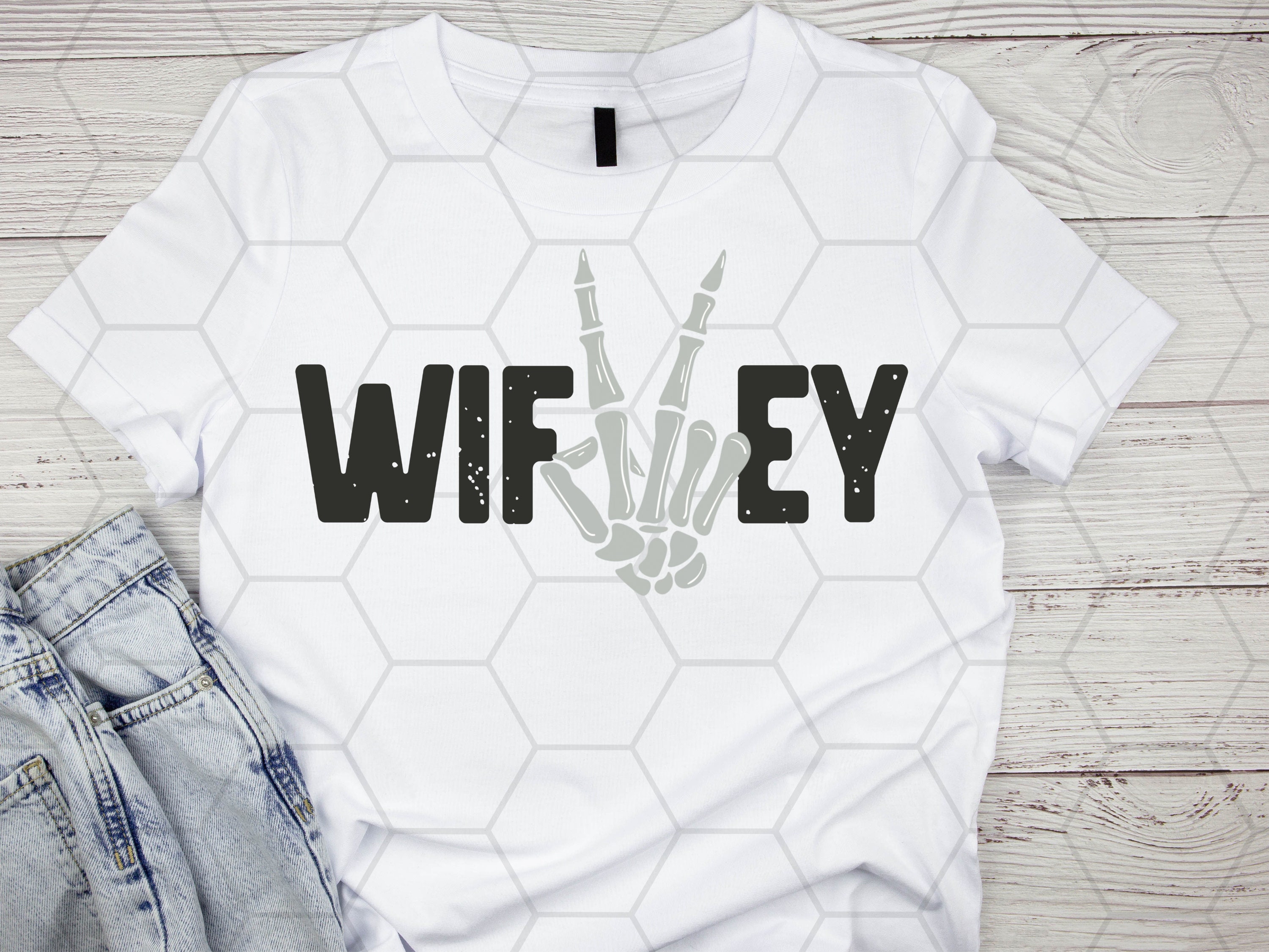Skeleton Hand WIFEY Png for Sublimation, Skellie Hand, Wife Skellie ...