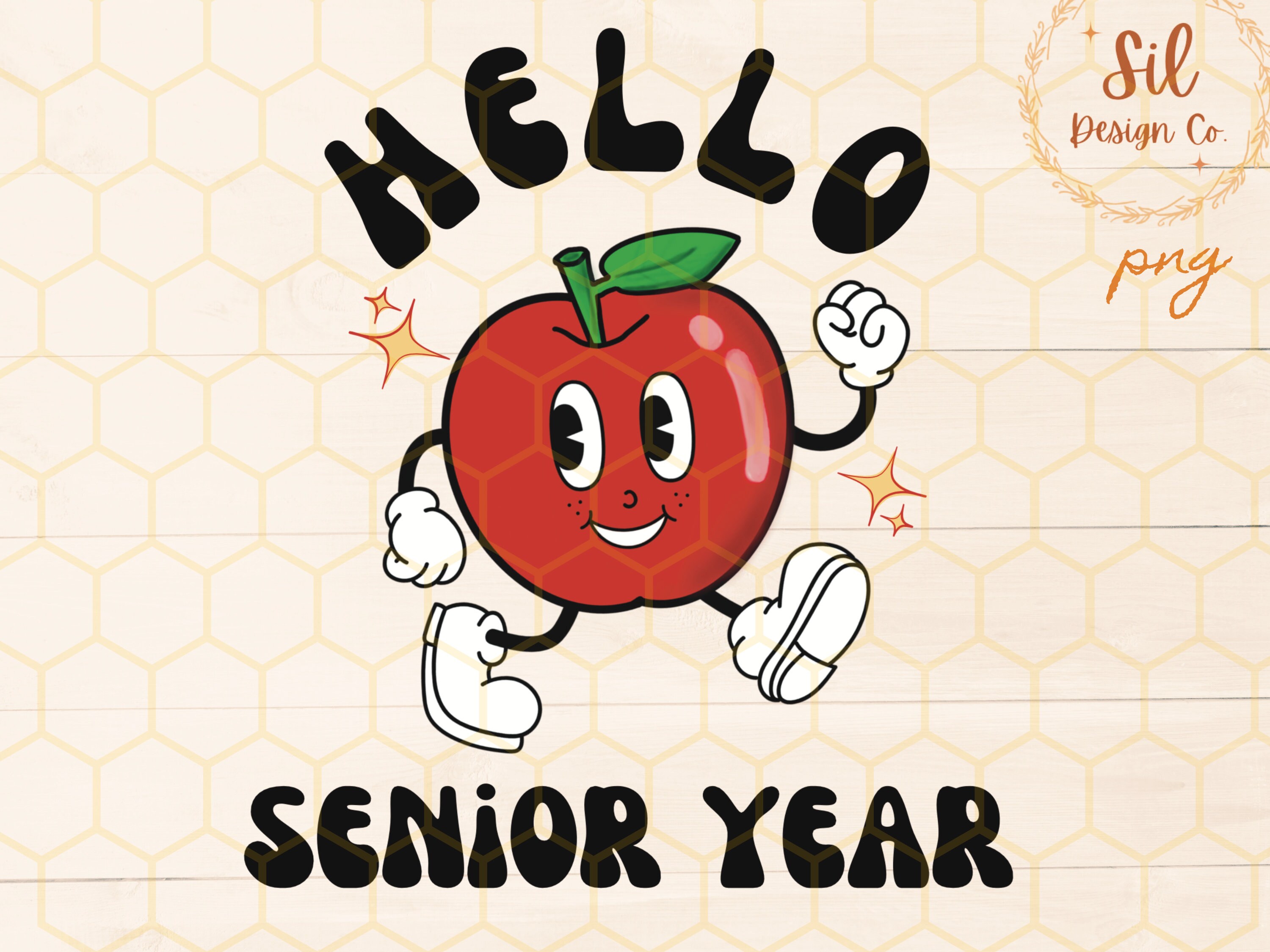 Hello Senior Year PNG, Back to School PNG for Sublimation, Hello Senior ...