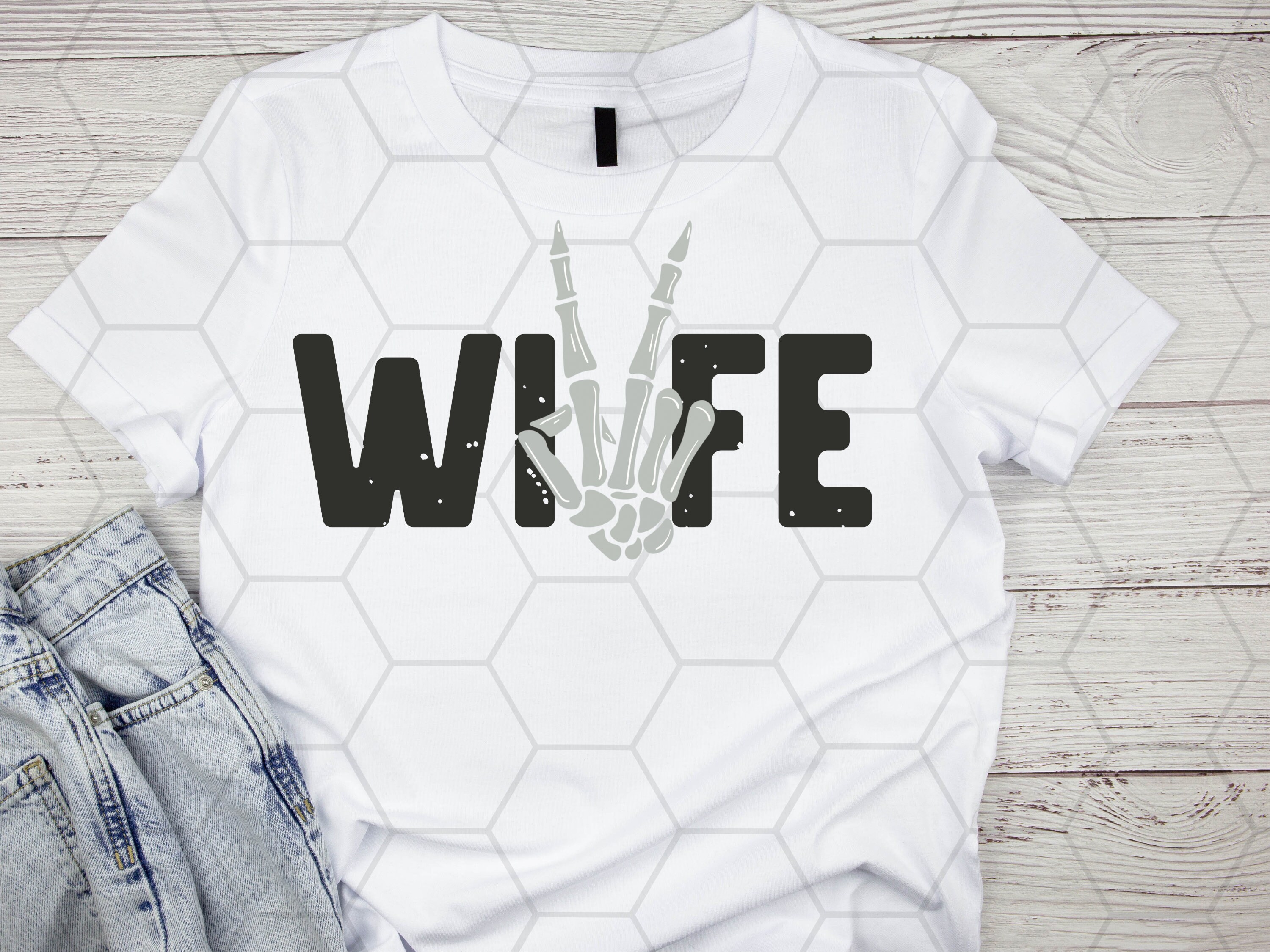 Skeleton Hand WIFE Png for Sublimation, Skellie Hand, Wife Skellie ...