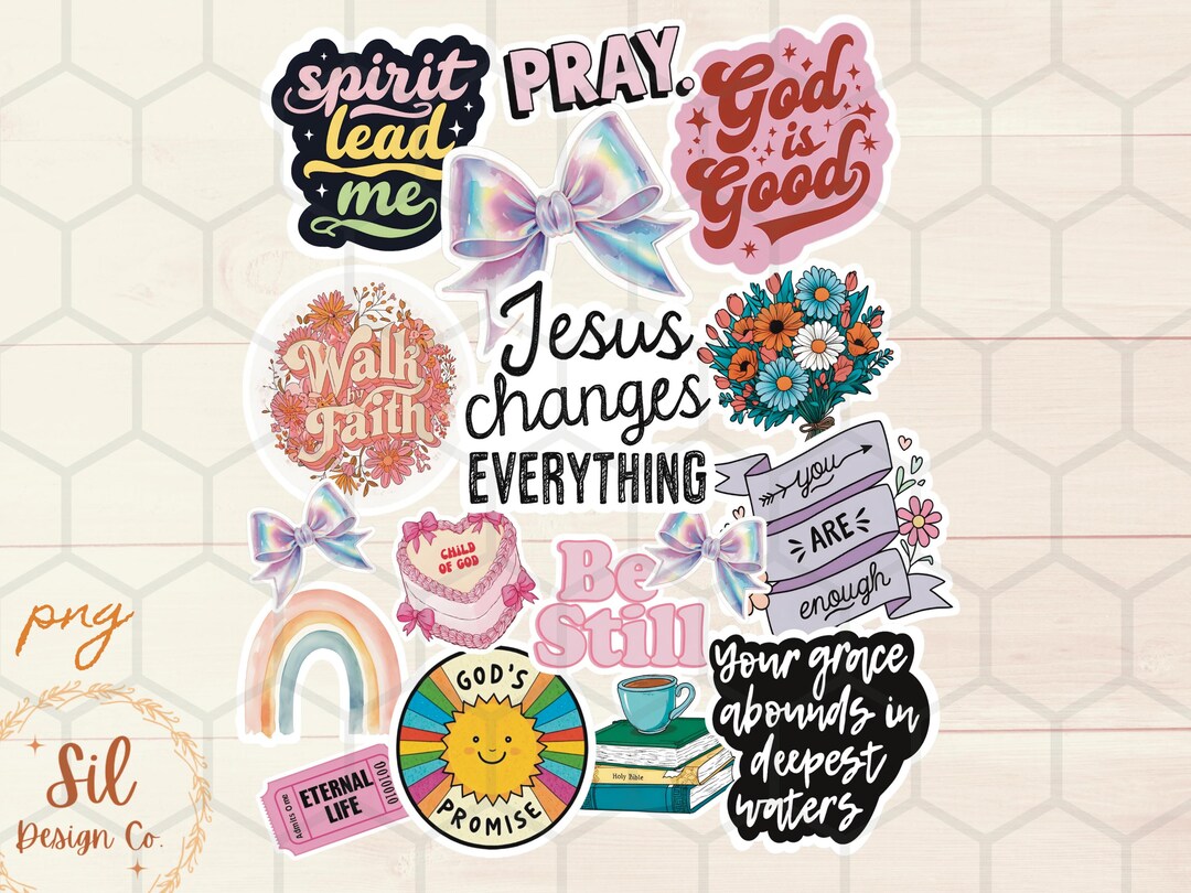 Christian PNG, Trendy Christian Collage Sublimation, Inspirational ...