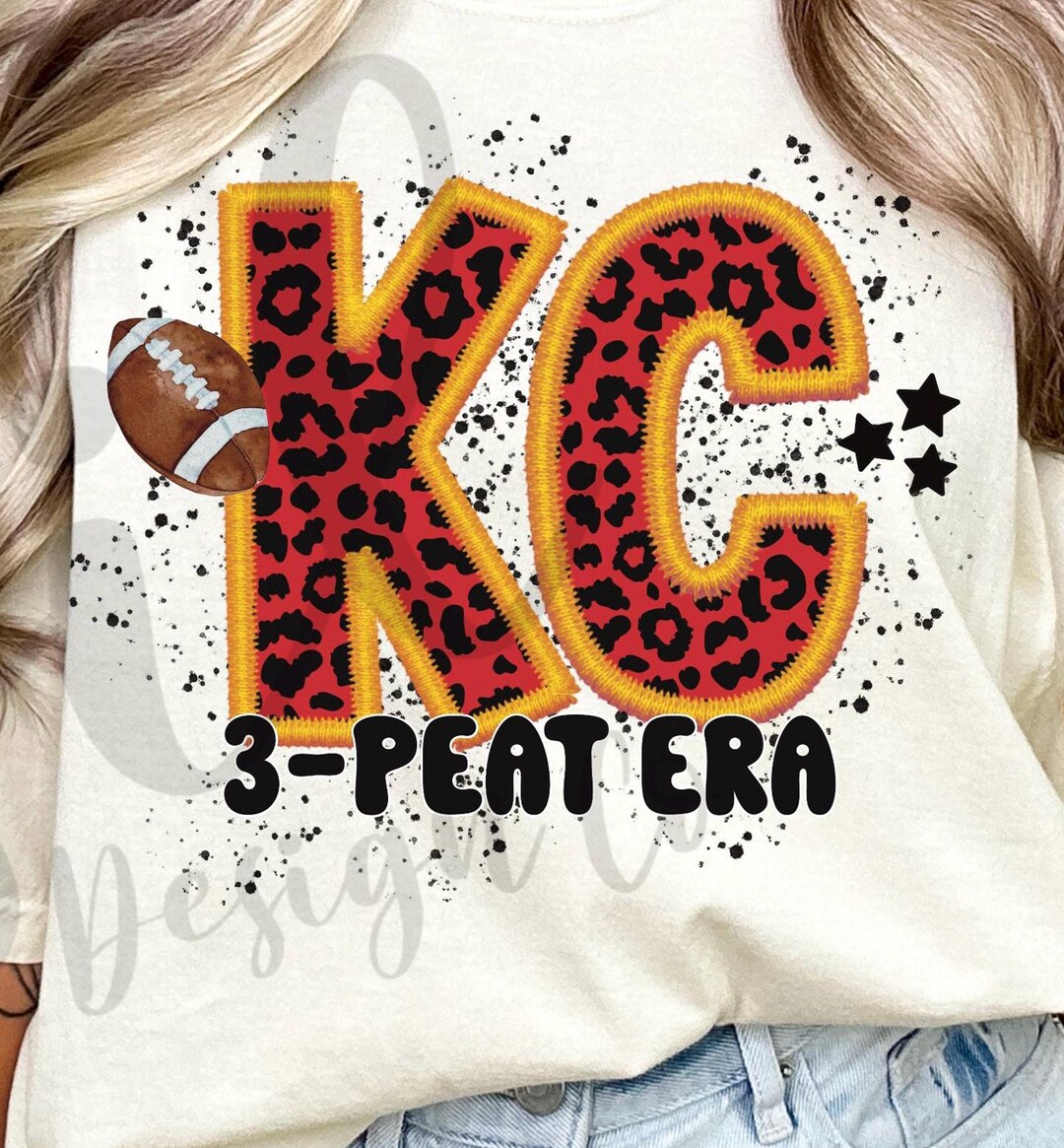 Chiefs 3-peat Leopard Print PNG, Football Shirt Design (digital ...