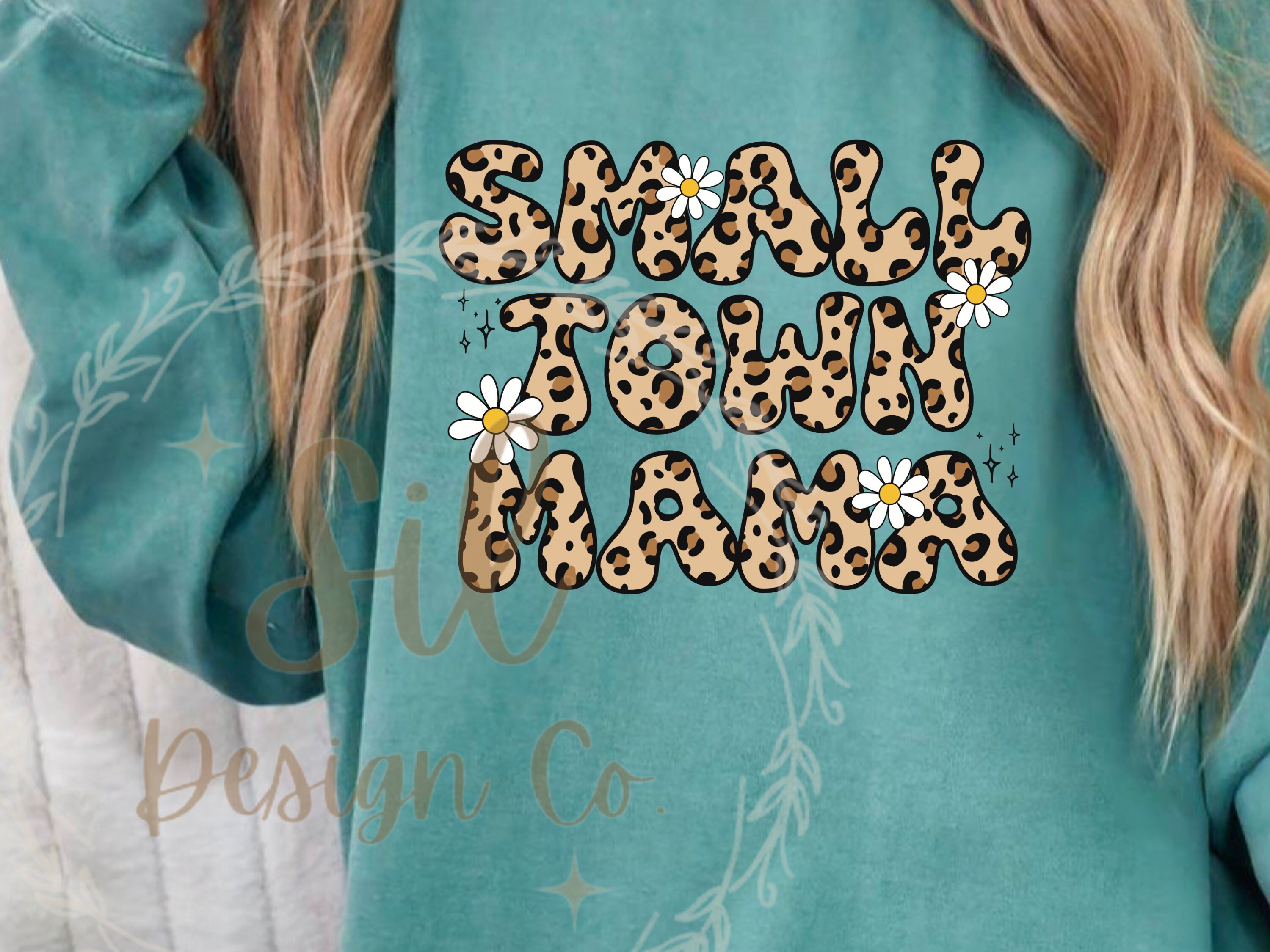 Small Town Mama Png for Sublimation, Trendy Mama Shirt Design, Leopard ...
