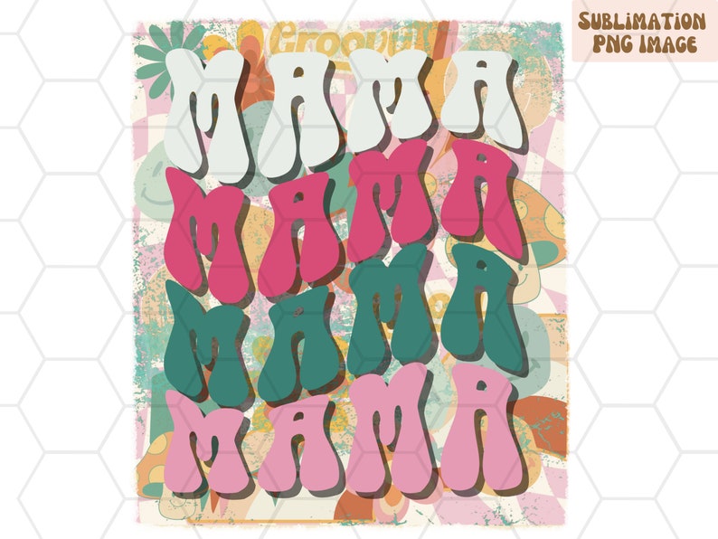Retro Groovy Mama PNG for Sublimation Retro Smiley PNG Mama - Etsy