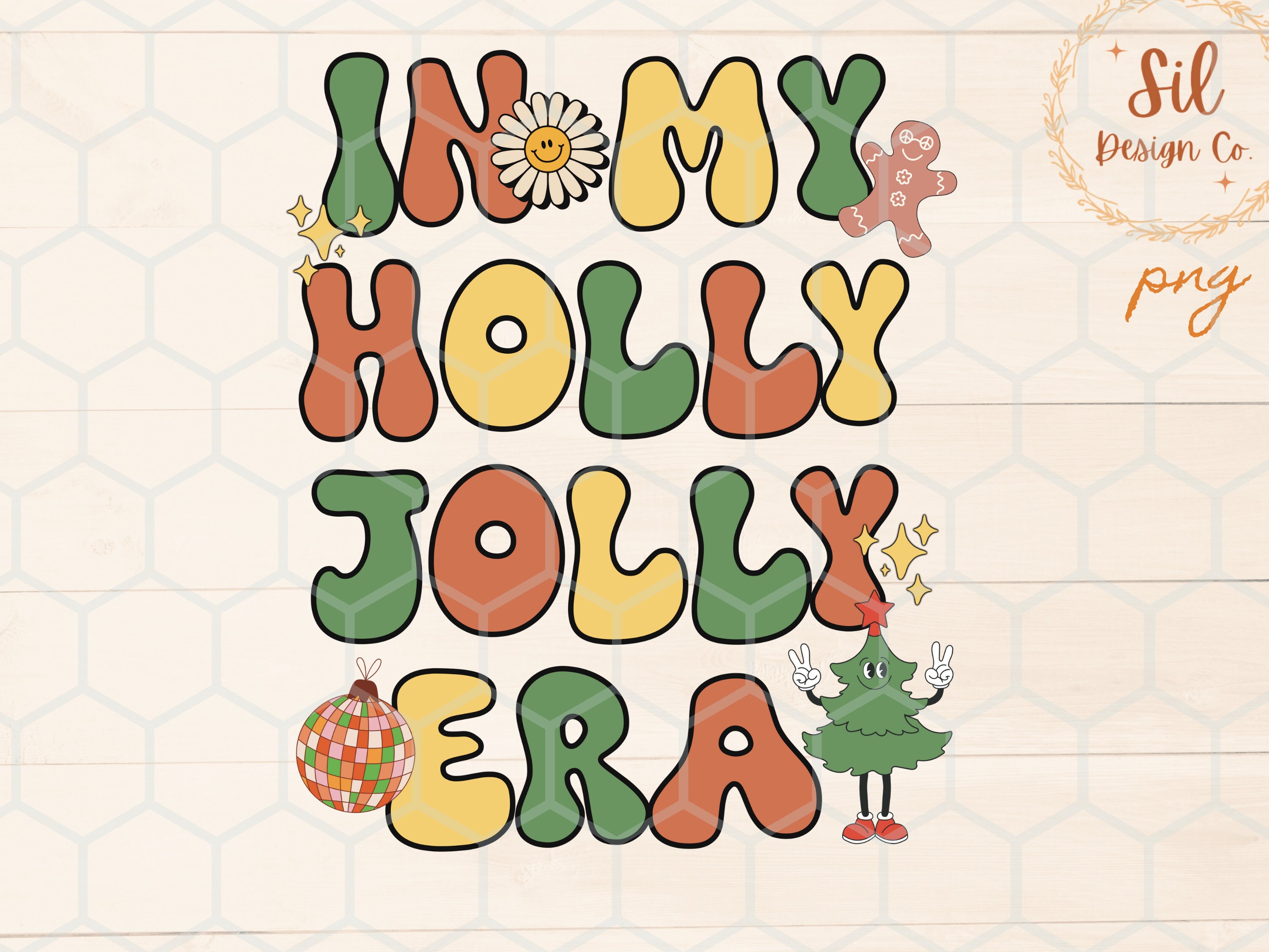 In My Holly Jolly Era Png for Sublimation, Trendy Retro Christmas ...