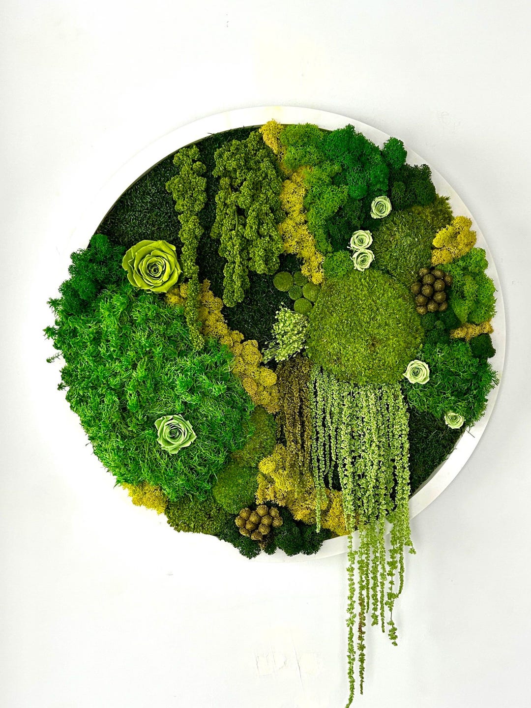 “verline” Stabilized Plant Frame – Round Wall Decoration 53 Cm, White ...