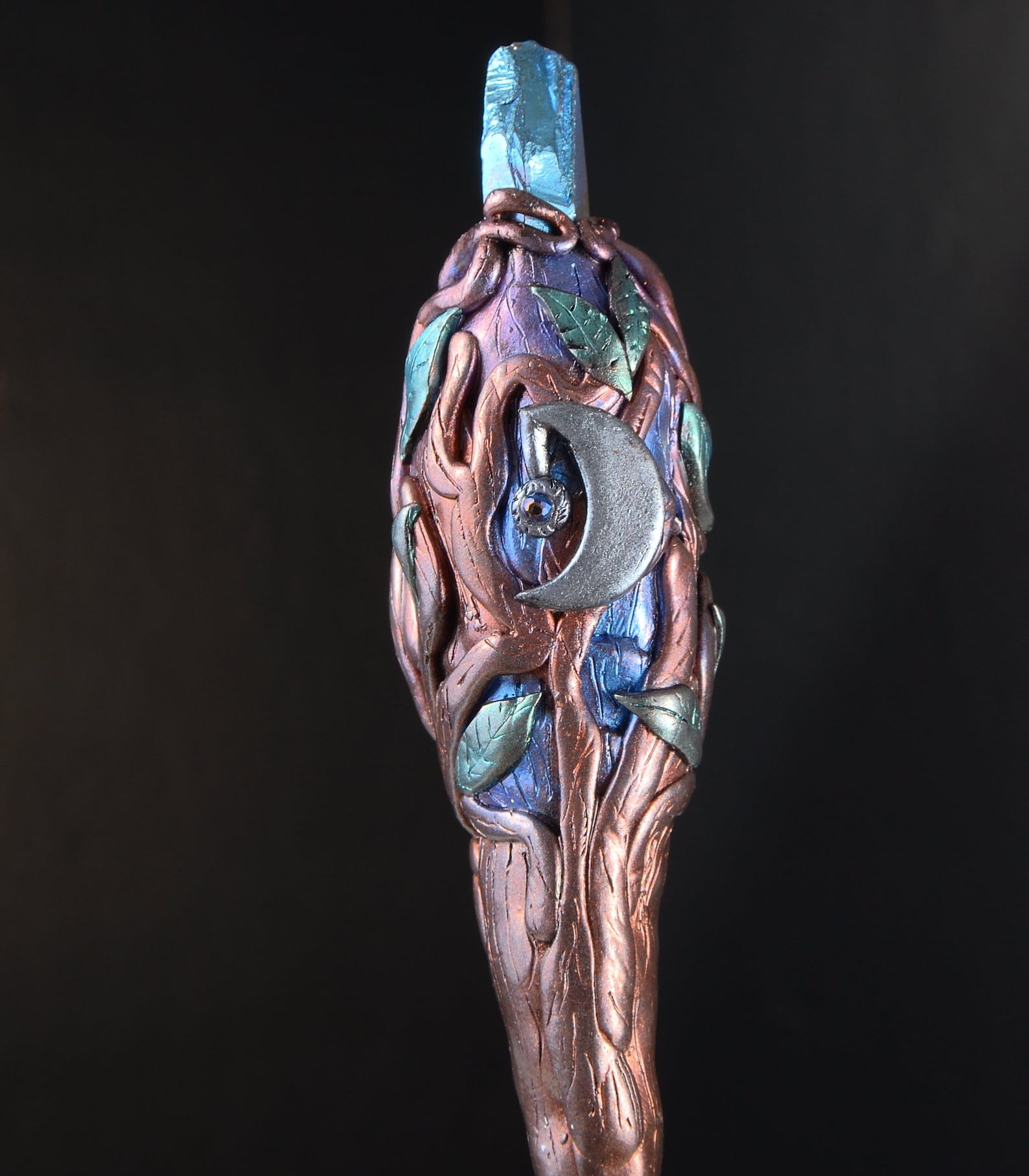 Owl Wand Handmade Enchanted Forest Magic Crystal Wand Quartz - Etsy