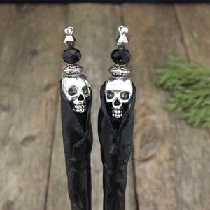 Grim Reaper Hair Stick Polymer Clay Skull Hair Sticks 6 - Etsy