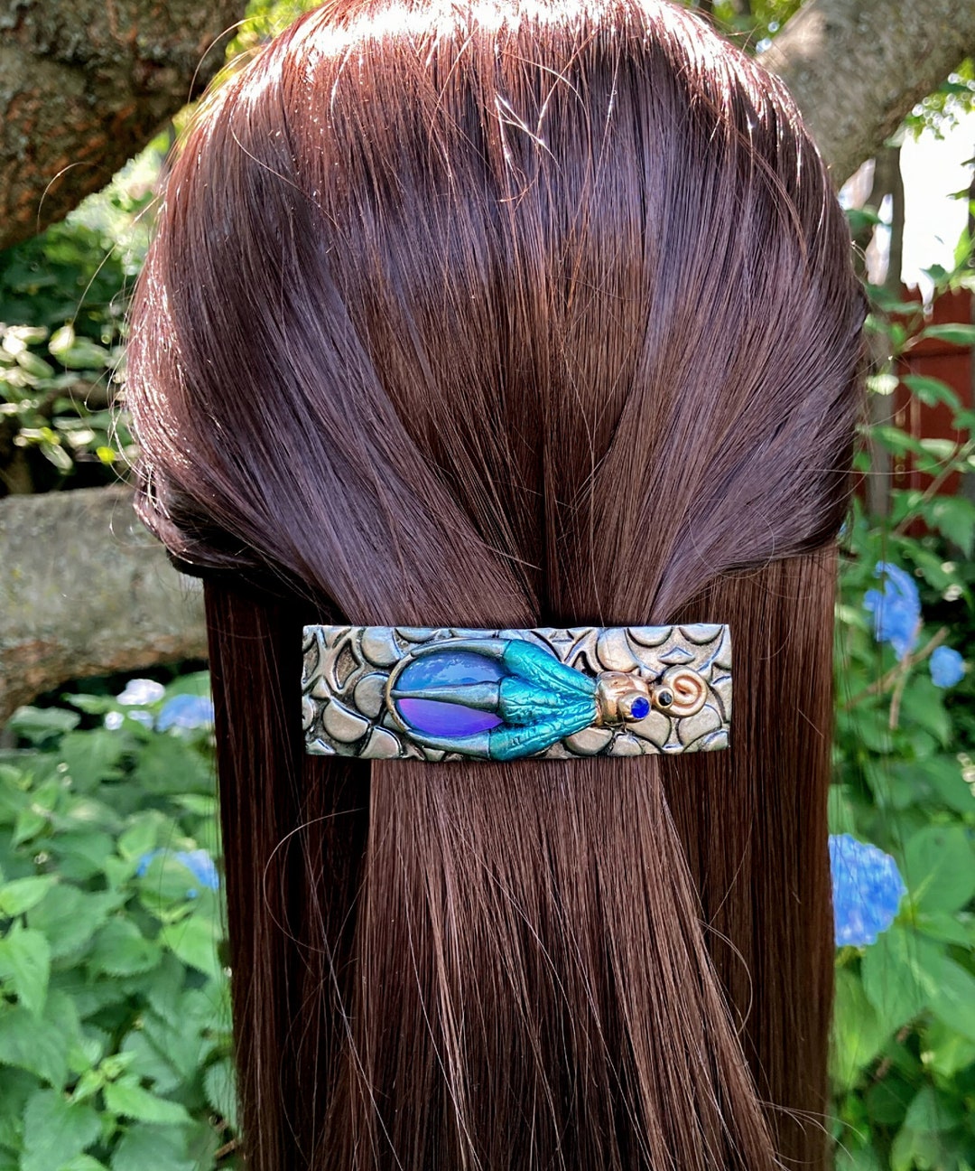 Handmade Dragon Pin - Wyvern Claw Hairclip With Glass Orb - Polymer ...