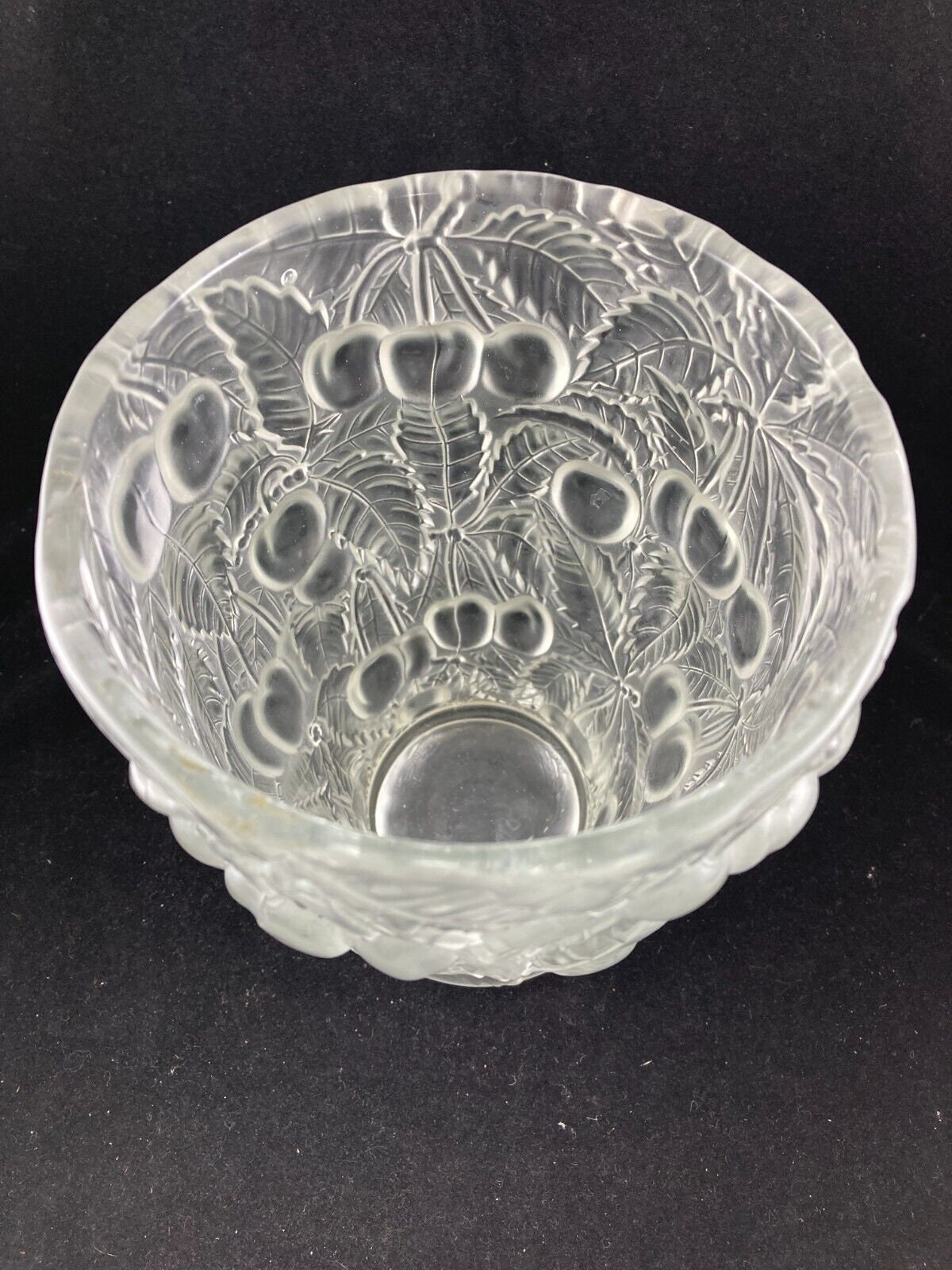 Antique Frosted Glass Cherry Vase Josef Inwald Barolac Vase Satin Glass ...