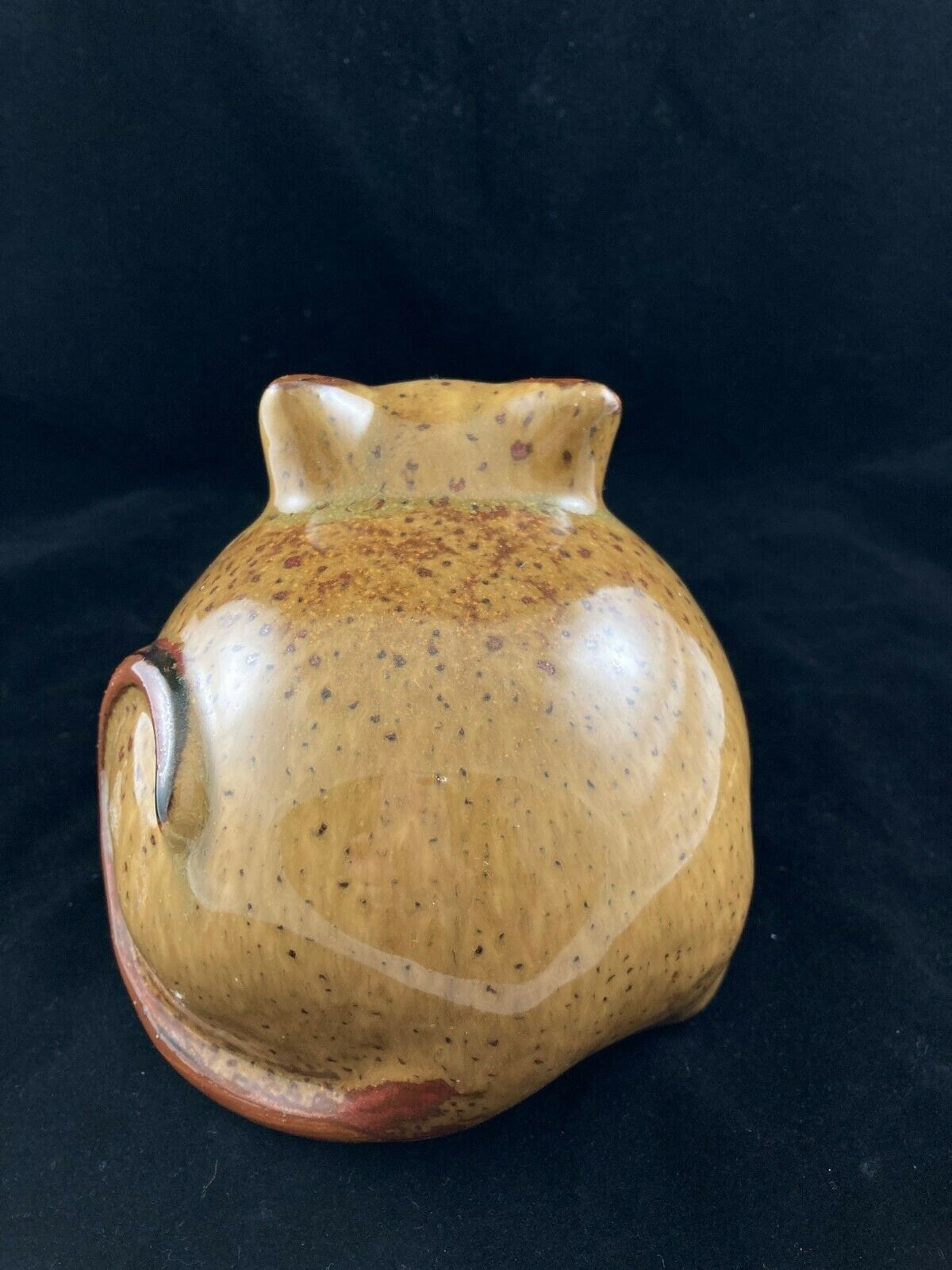Vintage Brown Glaze Pottery Fat Cat - Etsy