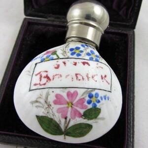 Rare Antique Porcelain Scent Bottle 'brodick' Isle of Arran Shell Shape ...