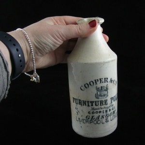 Antique Victorian Stoneware Bottle Cooper & Co Furniture Polish Glasgow ...