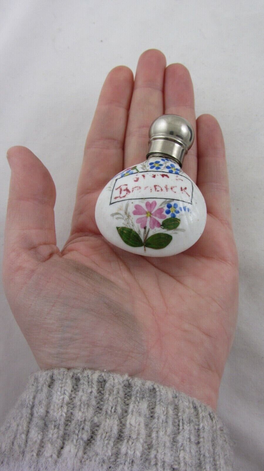 Rare Antique Porcelain Scent Bottle 'brodick' Isle of Arran Shell Shape ...