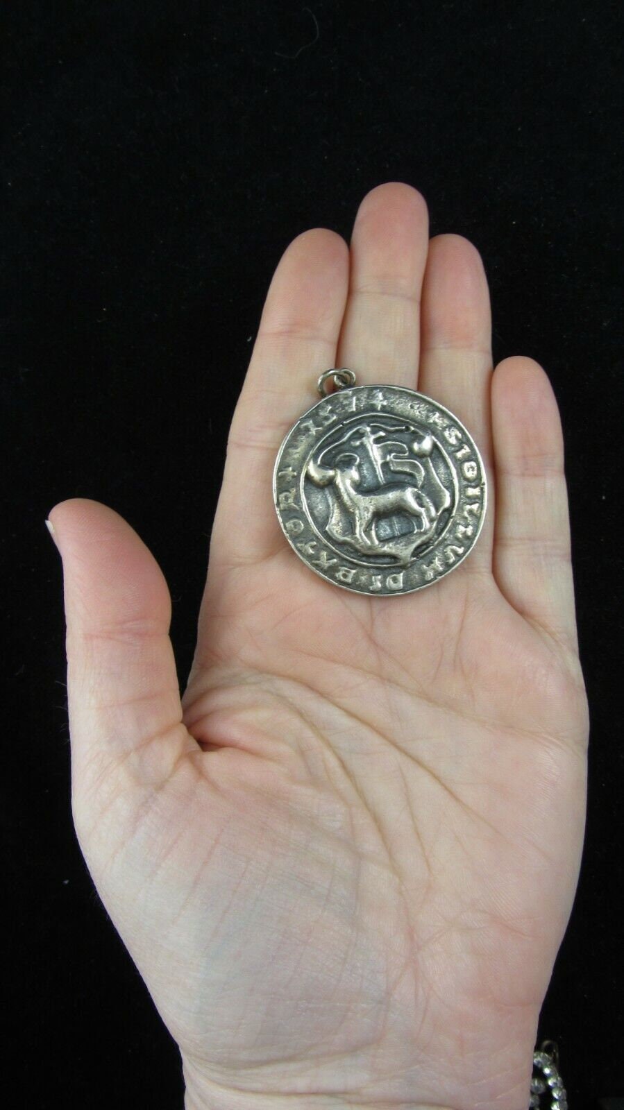 Silver Plate Paschal Lamb of God Emblem on Christian Medallion - Etsy