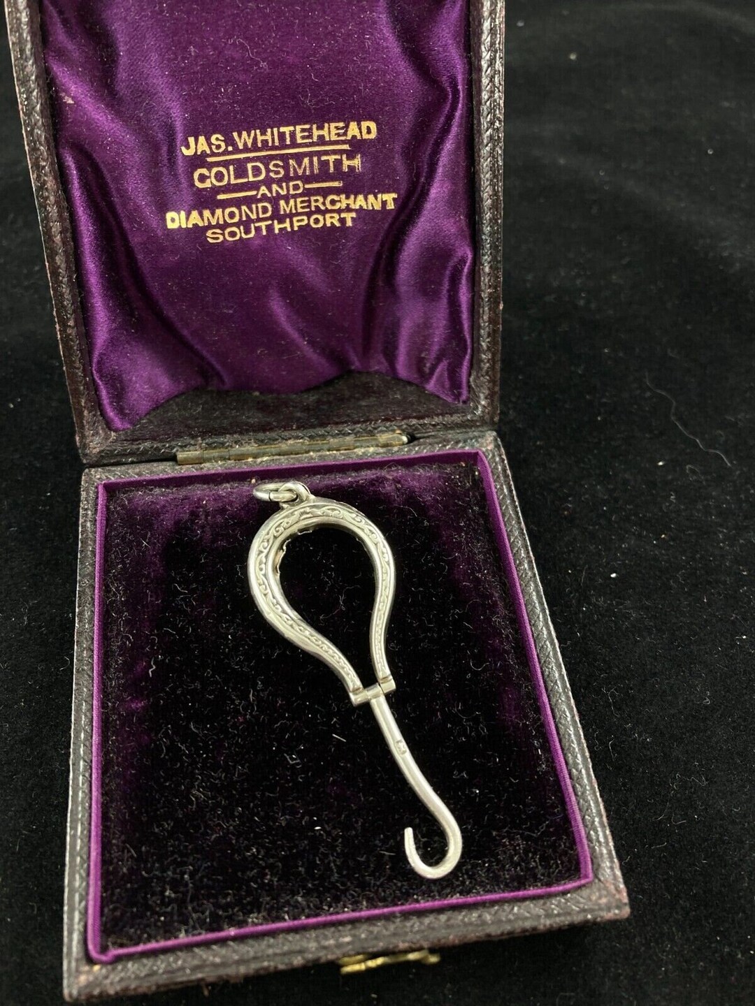 Antique Silver Folding Button Hook Chatelaine 1899 - Etsy