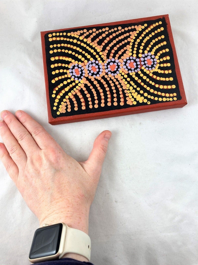 Rare Aboriginal Dot Painting Australian Artist Kim Butler 1971 - 2016 ...