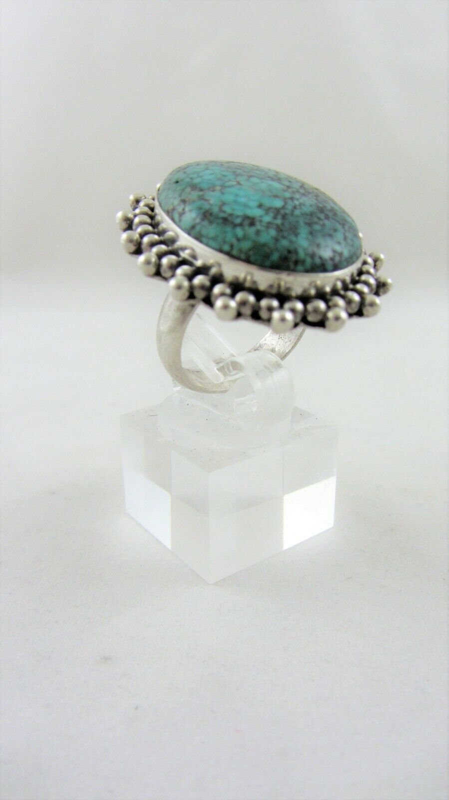 Sterling Silver 925 Large Spider Web Turquoise Ring Uk Size O - Etsy