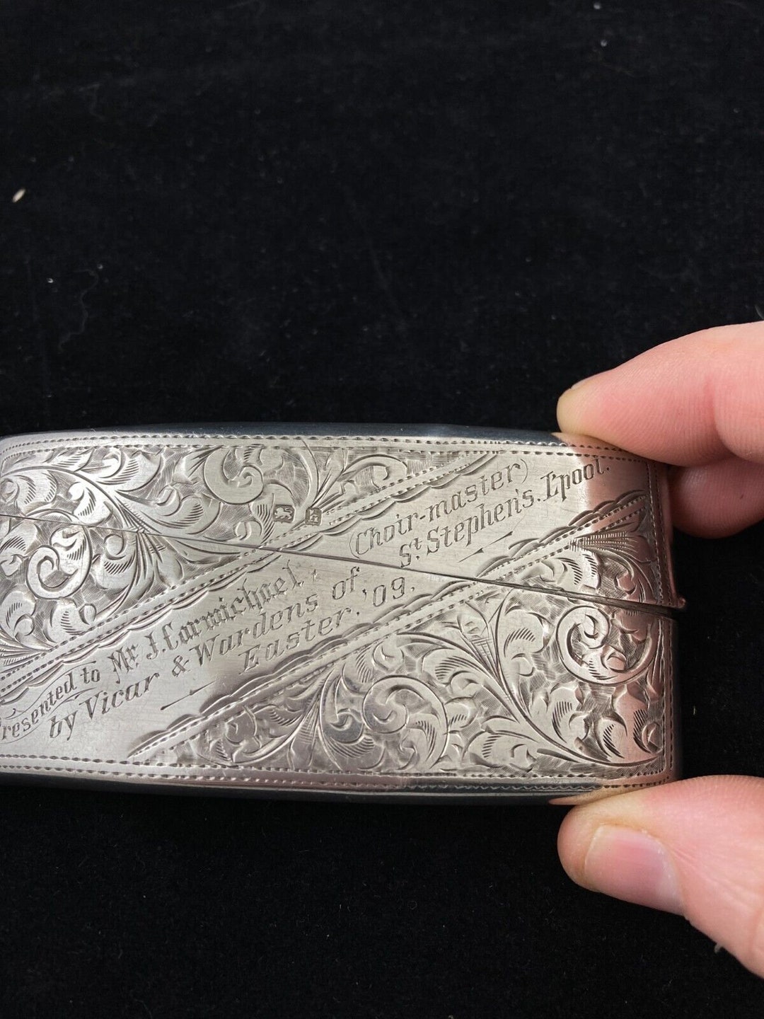 Silver Card Case Provenance Choir Master St Stephens Liverpool Mr ...