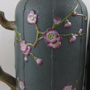 Antique Pinder Bourne Staffordshire Pottery Jugs Cherry Blossom Prunus ...
