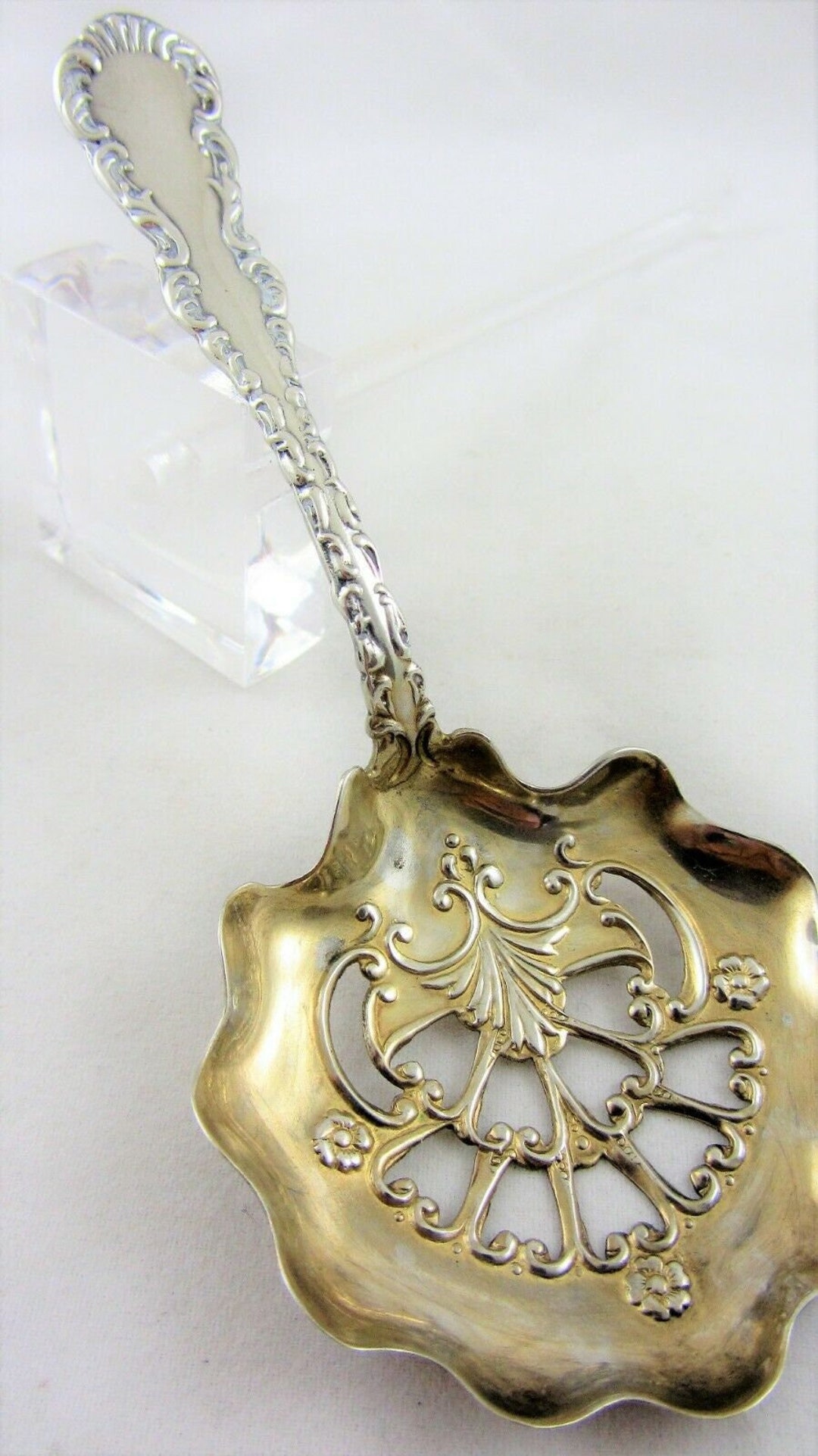 Antique Canadian Silver Gilt Roden Bros Sterling Sugar Sifting Spoon ...