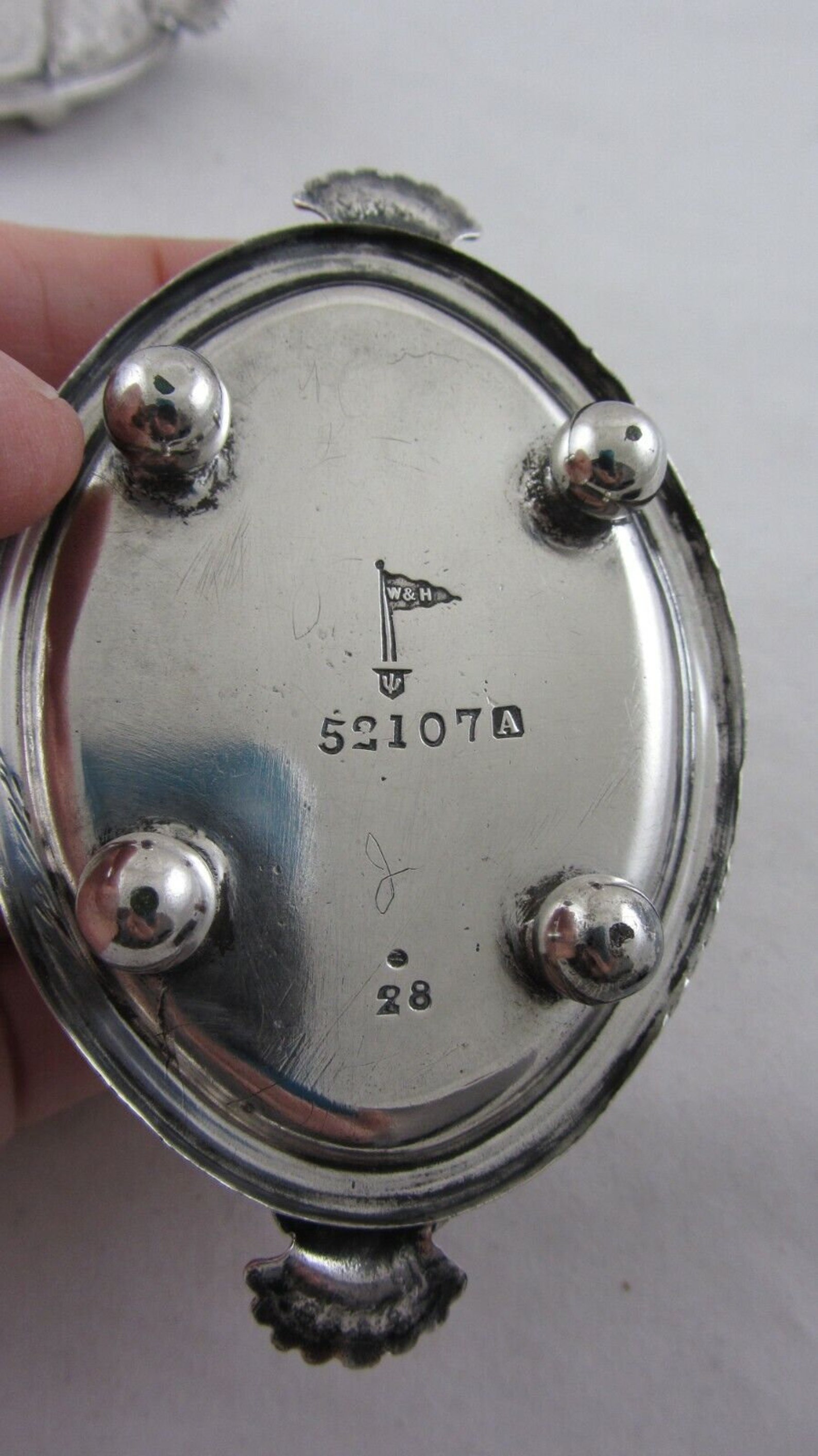 Antique Silver Plate Walker and Hall Open Salt Table Water Pail Cut ...