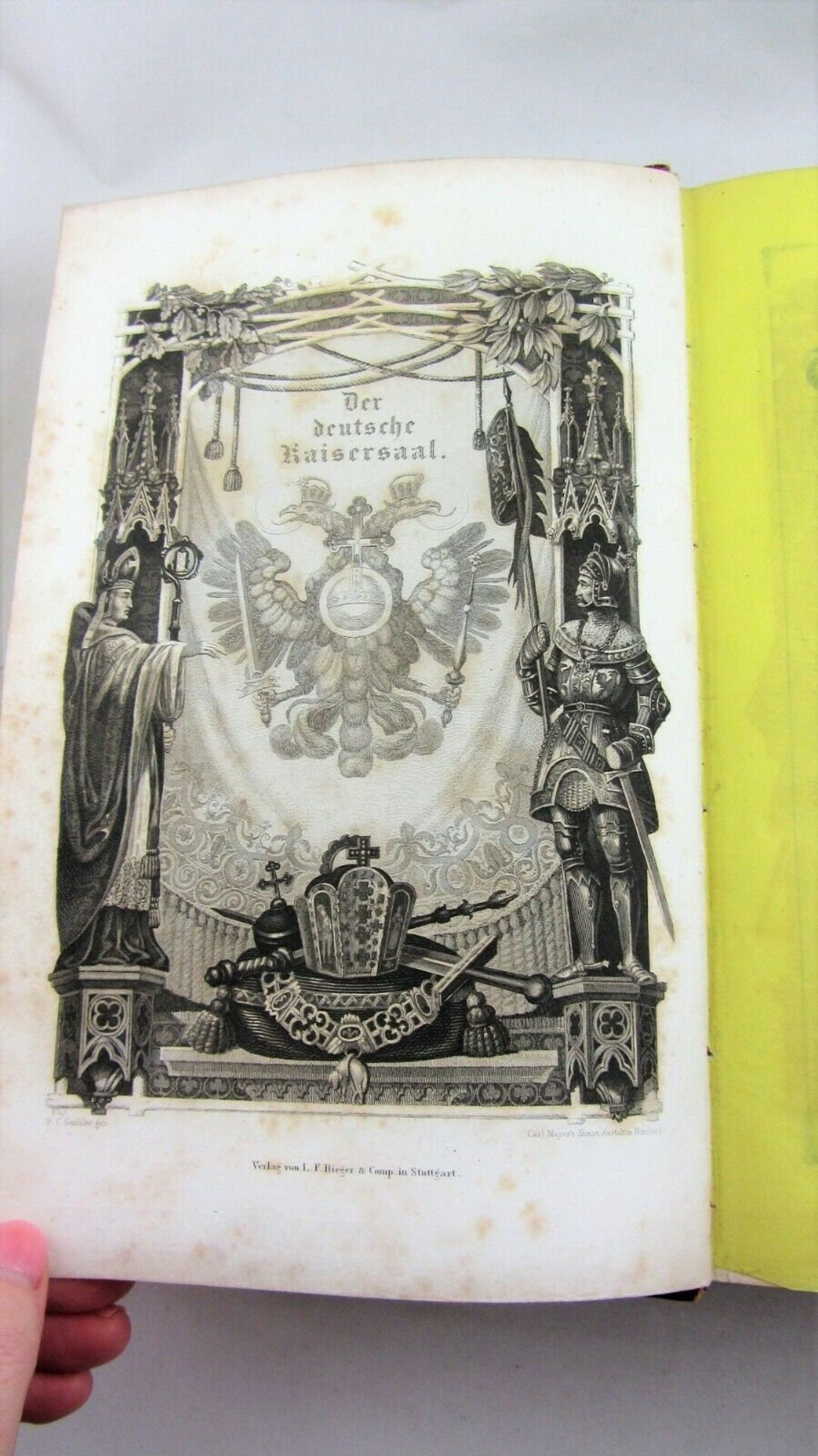 RARE Book in German Wilhelm Zimmerman - Der Deutsche Kaisersaal 1841 ...