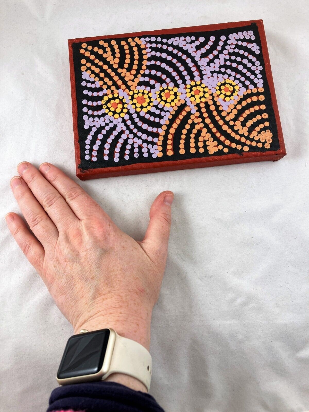 Rare Aboriginal Dot Painting Australian Artist Kim Butler 1971 - 2016 ...