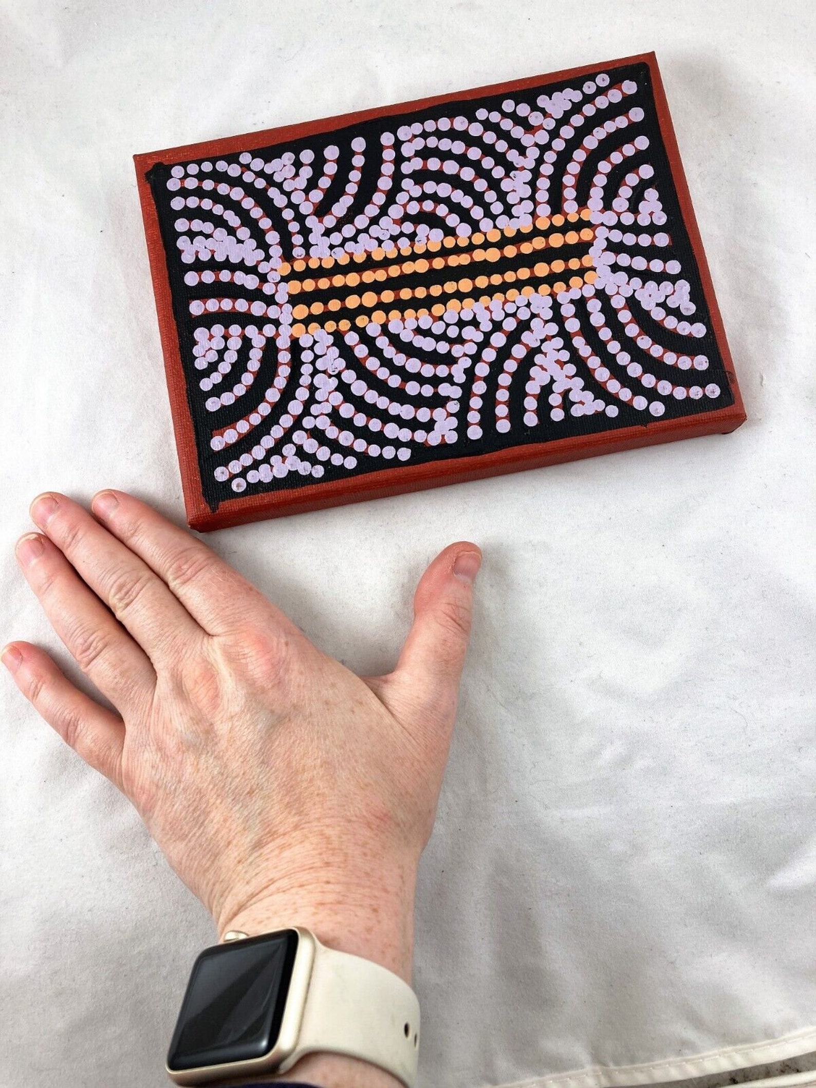 Rare Aboriginal Dot Painting Australian Artist Kim Butler 1971 - 2016 ...
