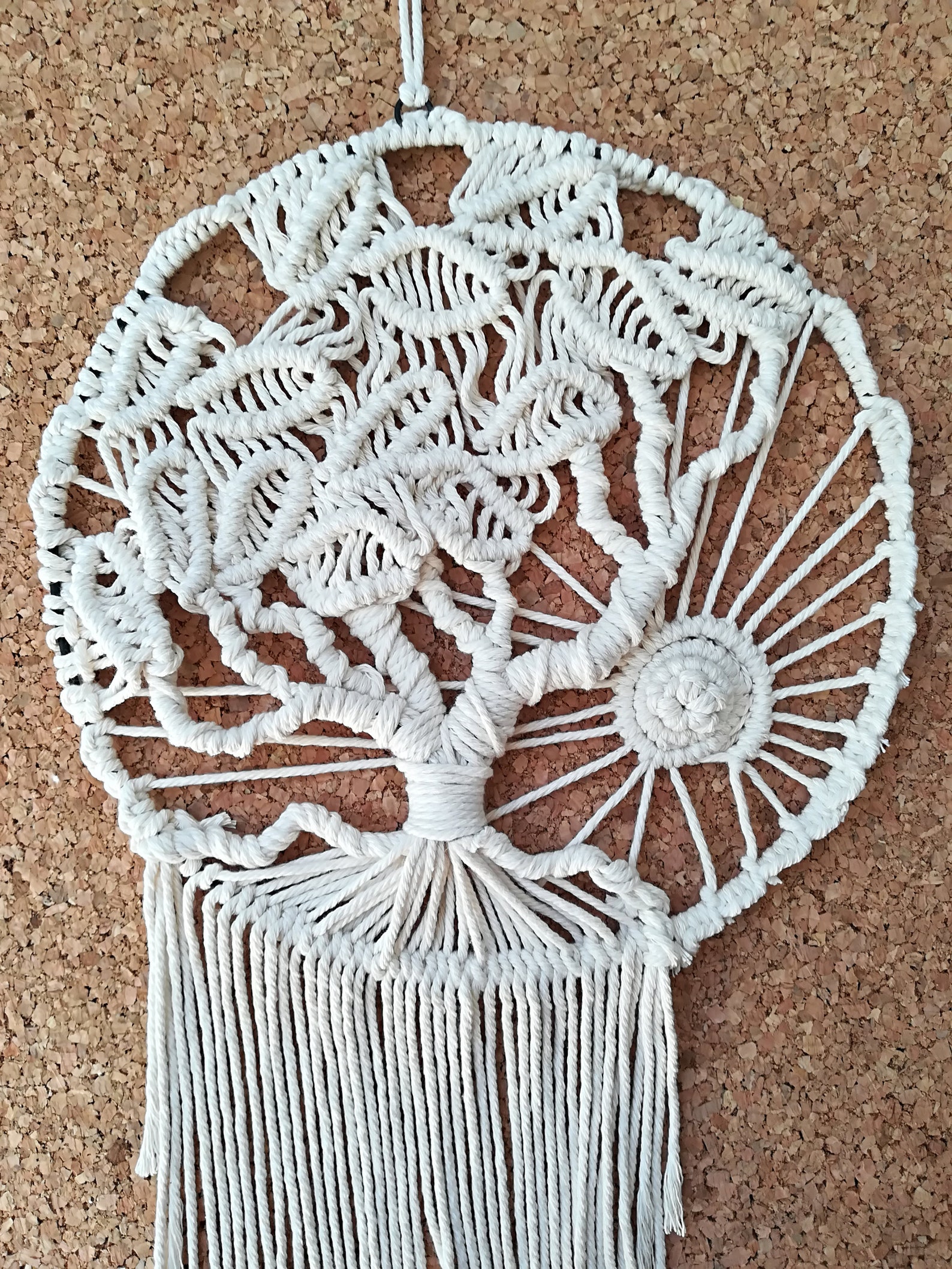 Lebensbaum Makramee / Tree of life rundes Makramee Boho-Chic - Etsy.de