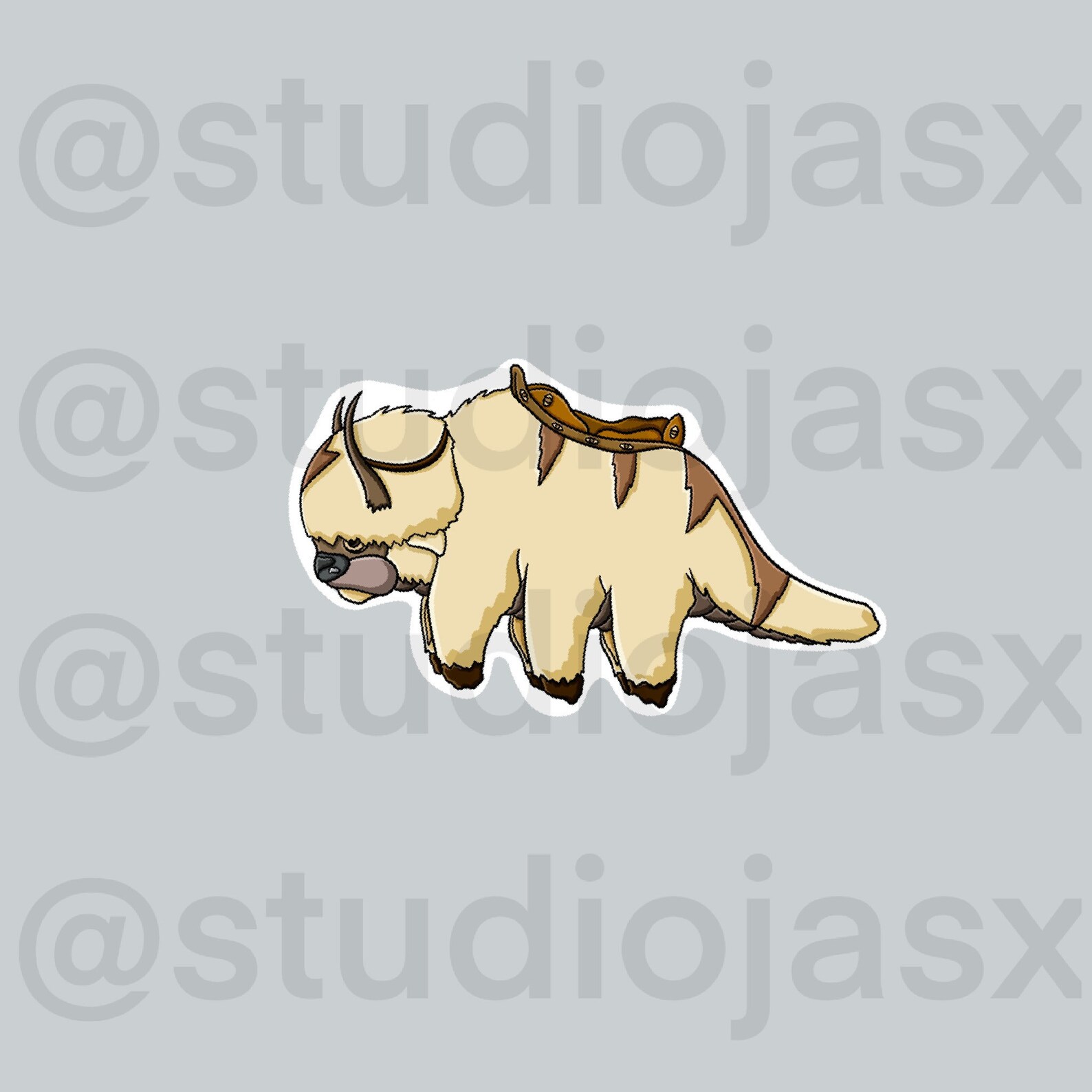 Appa Sticker Avatar The Last Airbender Cute Appa Glossy | Etsy