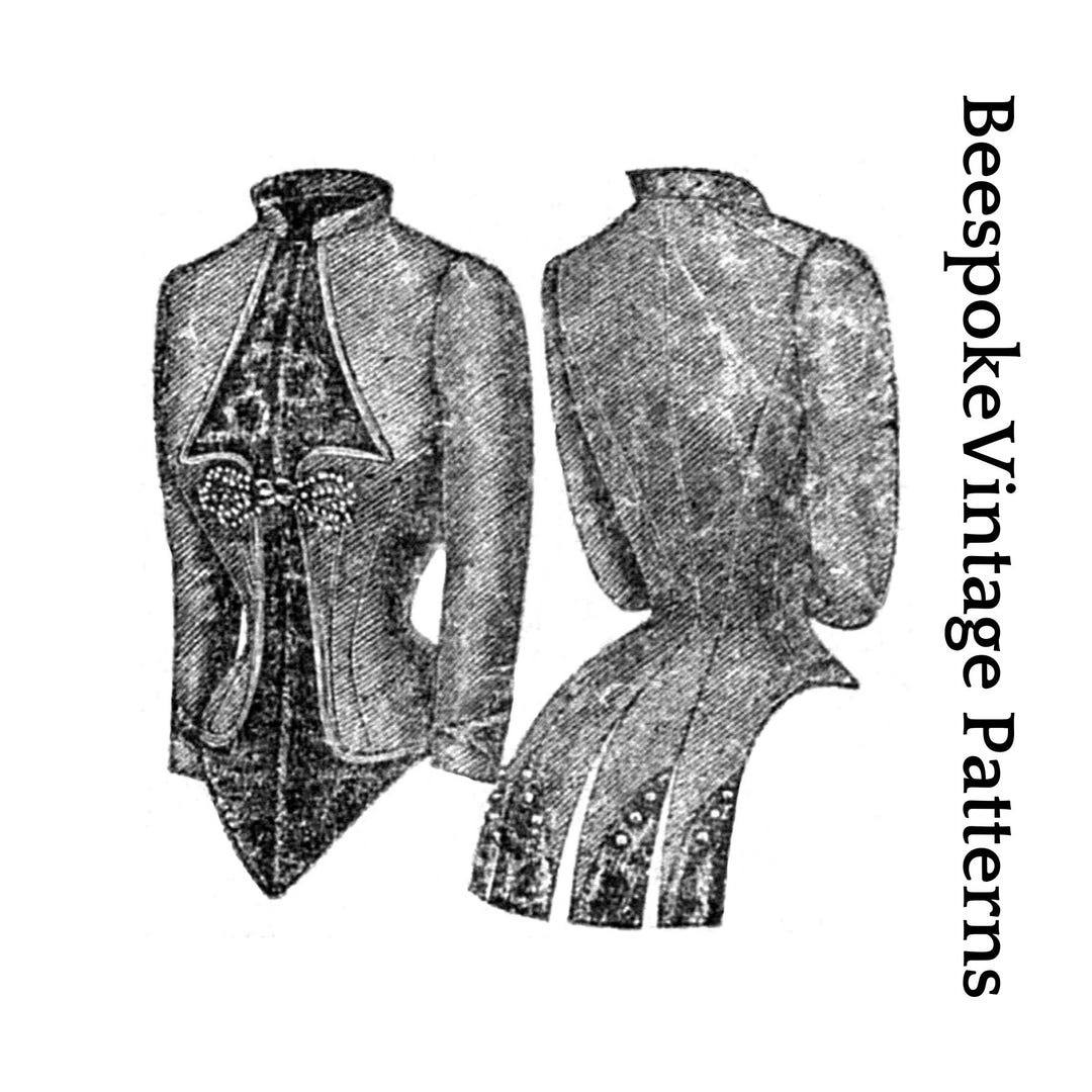 1880s Ladies Basque Jacket – Paper Pattern #2055 (36" Bust) - Etsy