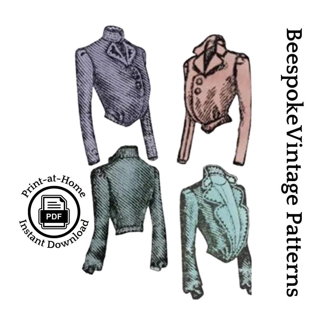 1890s Ladies Victorian Era Eaton Jacket - INSTANT DOWNLOAD ...