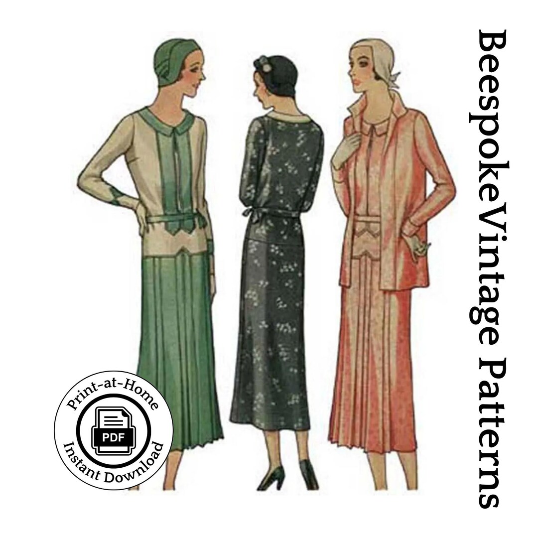 1930s Ladies Dress Ensemble - INSTANT DOWNLOAD - Reproduction 1931 ...