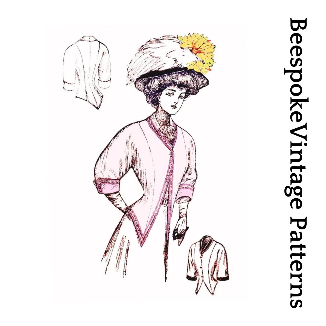 1908 Edwardian One-piece Coat – Paper Pattern #2174 (34" Bust) - Etsy