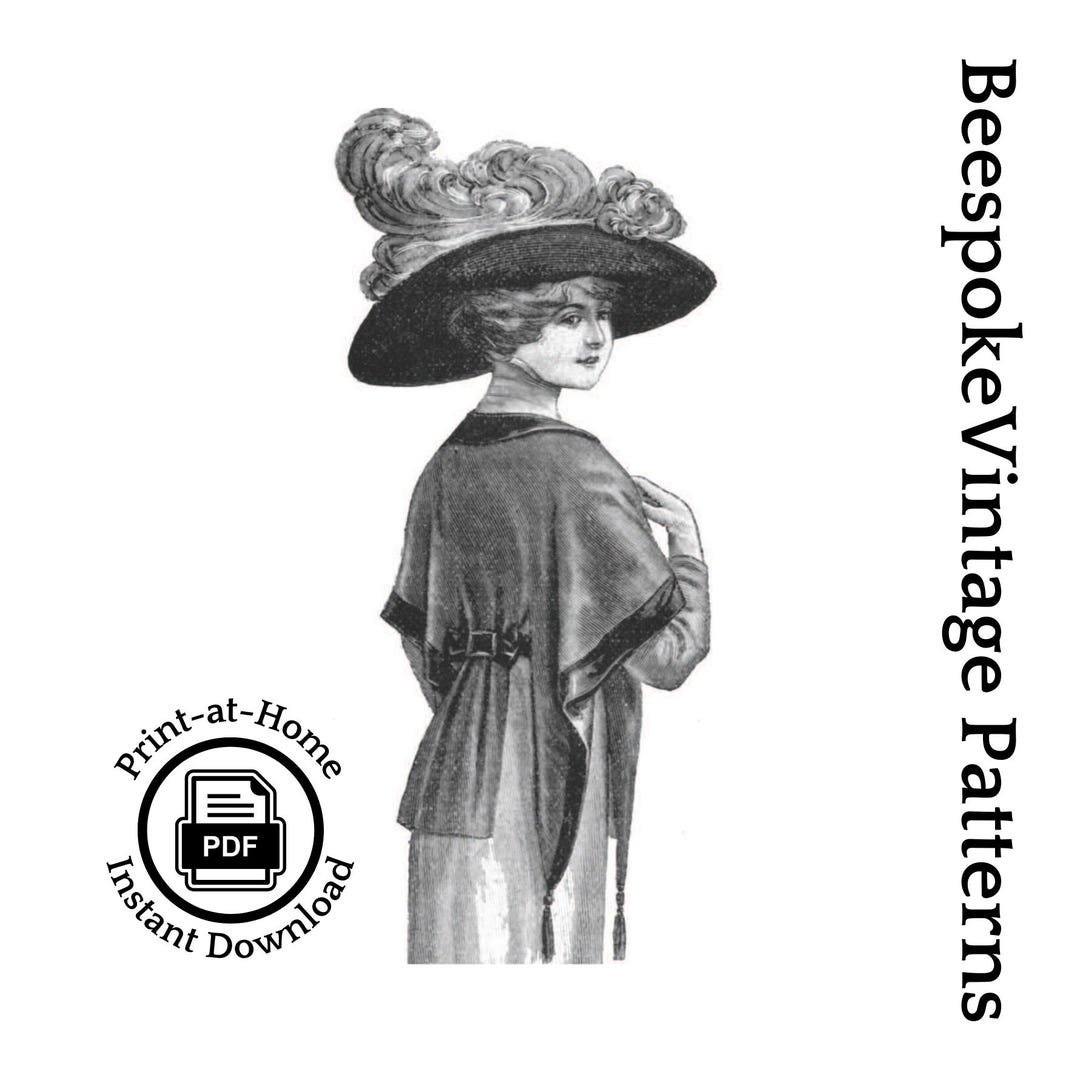 1912 Ladies Afternoon Tea Wrap - INSTANT DOWNLOAD - Reproduction Sewing ...