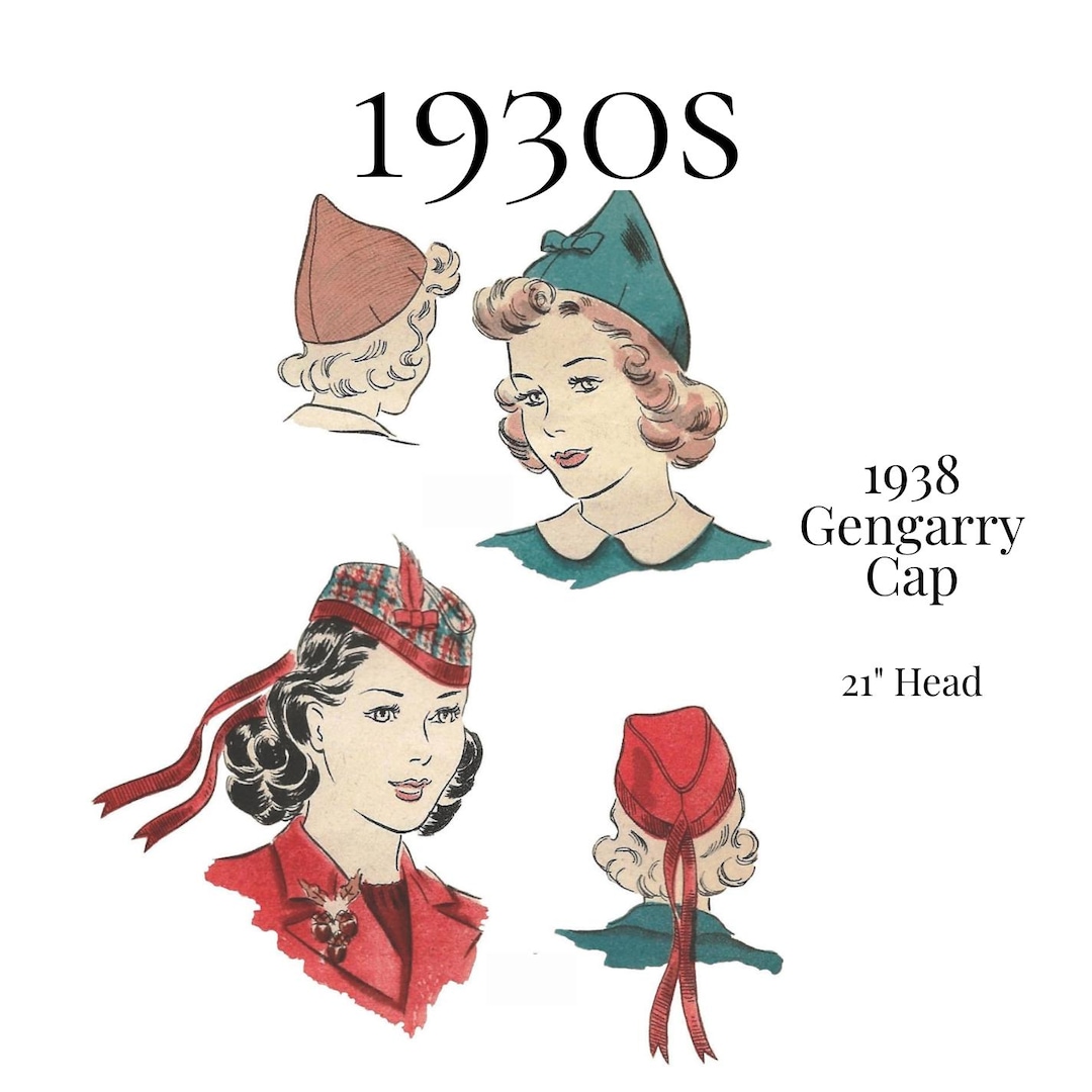 1930s Ladies’ Scotch Cap & Pointed Cap – Glengarry Style, PDF Sewing ...