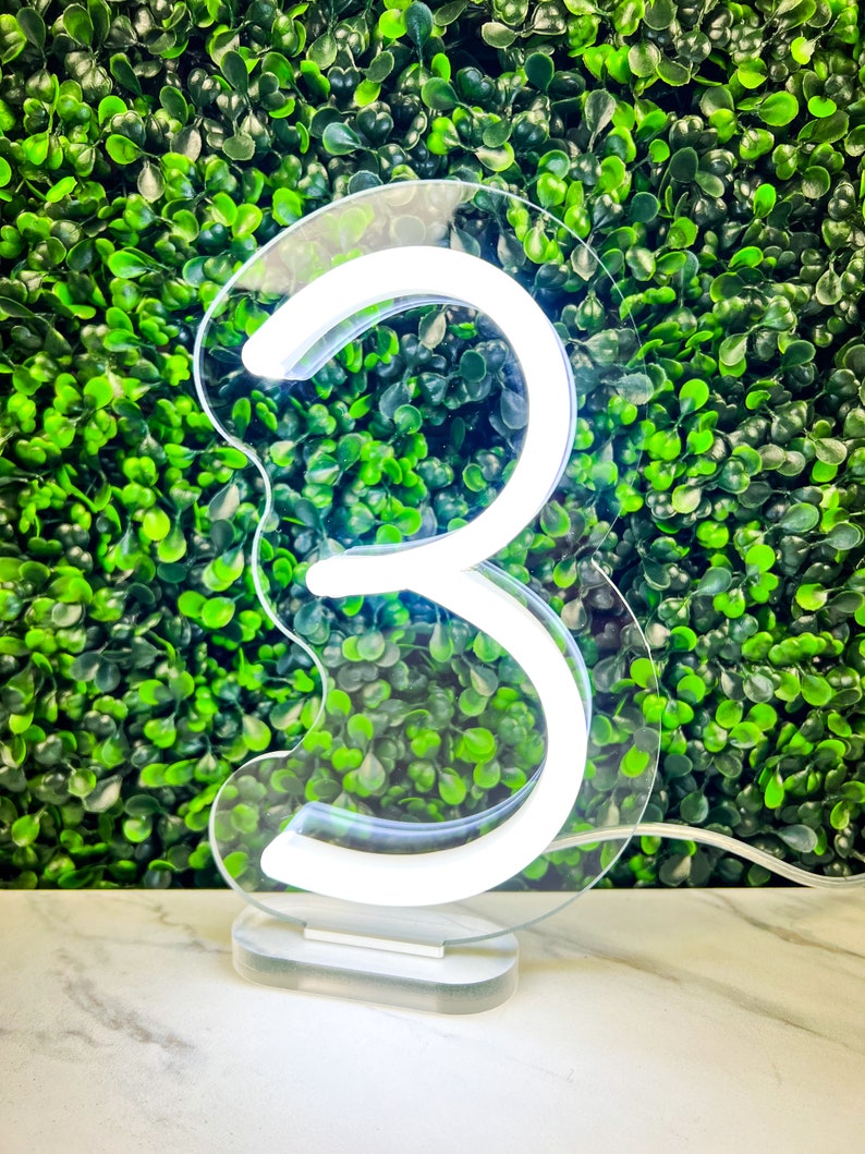 Neon Table Numbers Custom Neon Sign LED Neon Sign for - Etsy