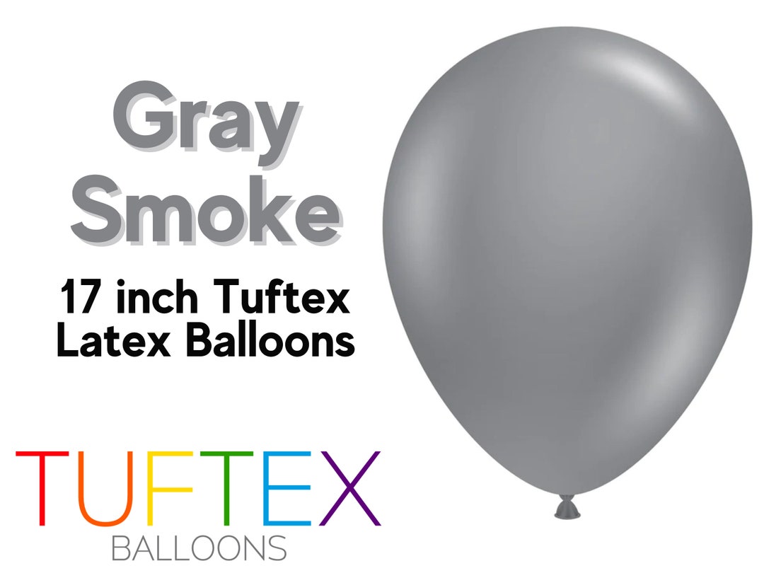 Gray Smoke Balloons 17 Inch Tuftex Latex, Tuftex Balloons, Gray ...