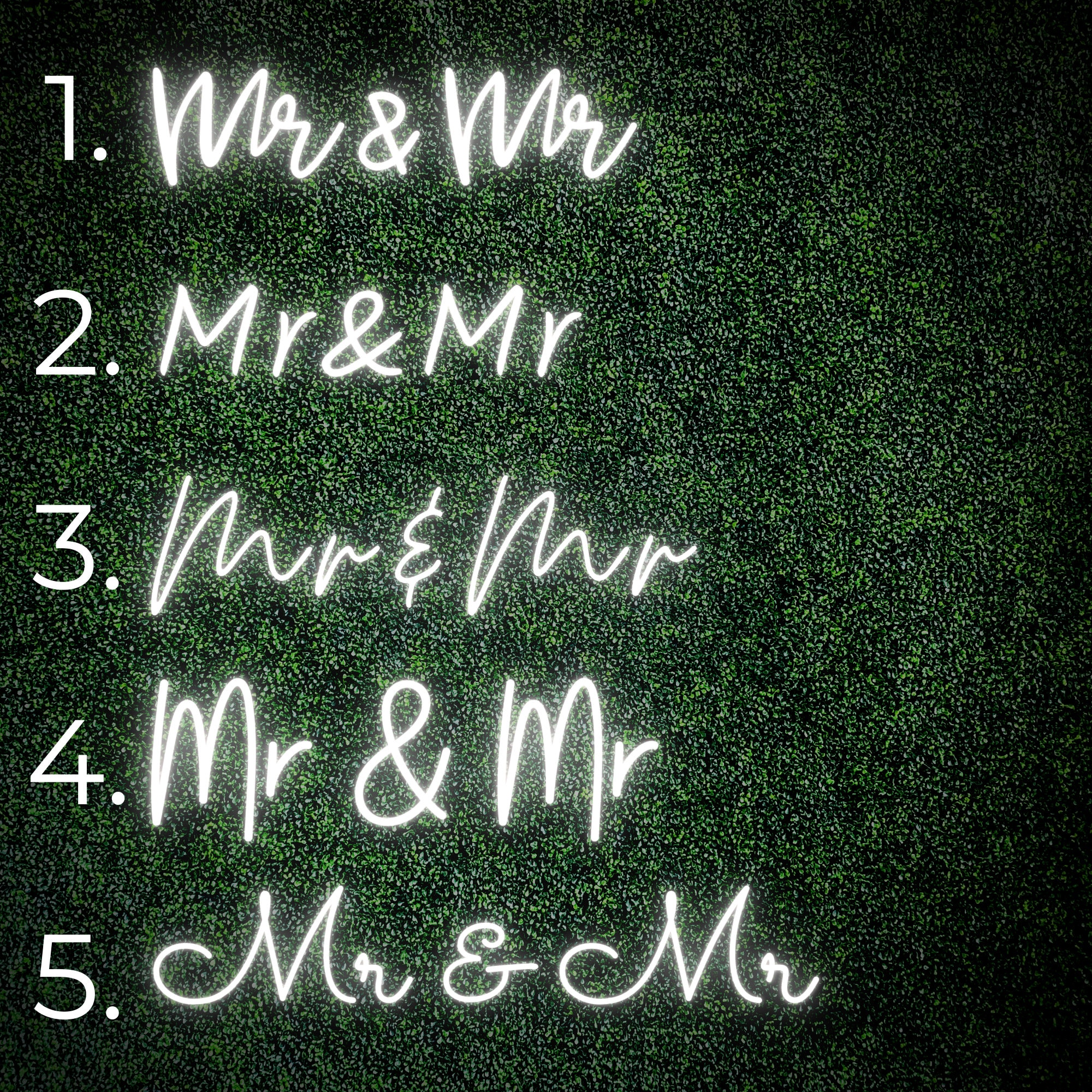 Mr & Mr Neon Sign, Premium Quality Cool to Touch, Custom Neon Sign, Mr ...