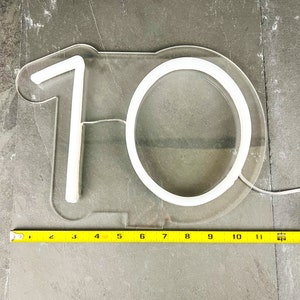 Neon Table Numbers - Custom Neon Sign - LED Neon Sign for Weddings and ...