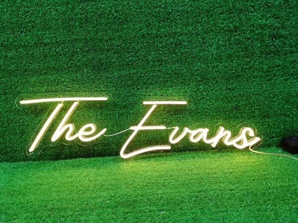 CUSTOM Last Name Neon Sign, Premium Quality Cool to Touch, Custom Neon ...