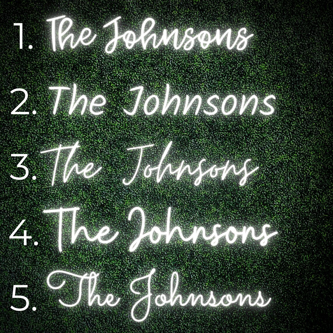 CUSTOM Last Name Neon Sign Premium Quality Cool to Touch - Etsy