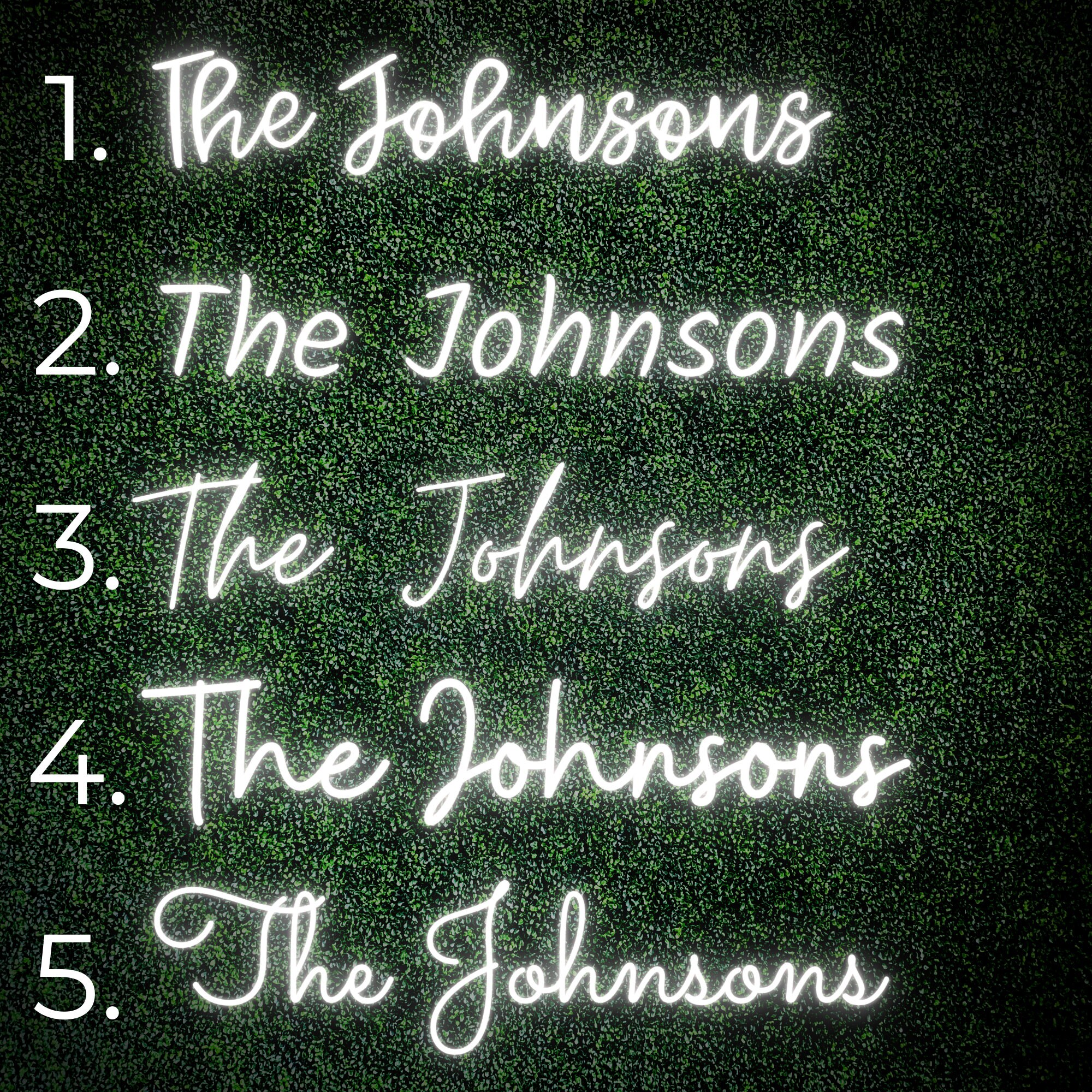 CUSTOM Last Name Neon Sign Premium Quality Cool to Touch | Etsy