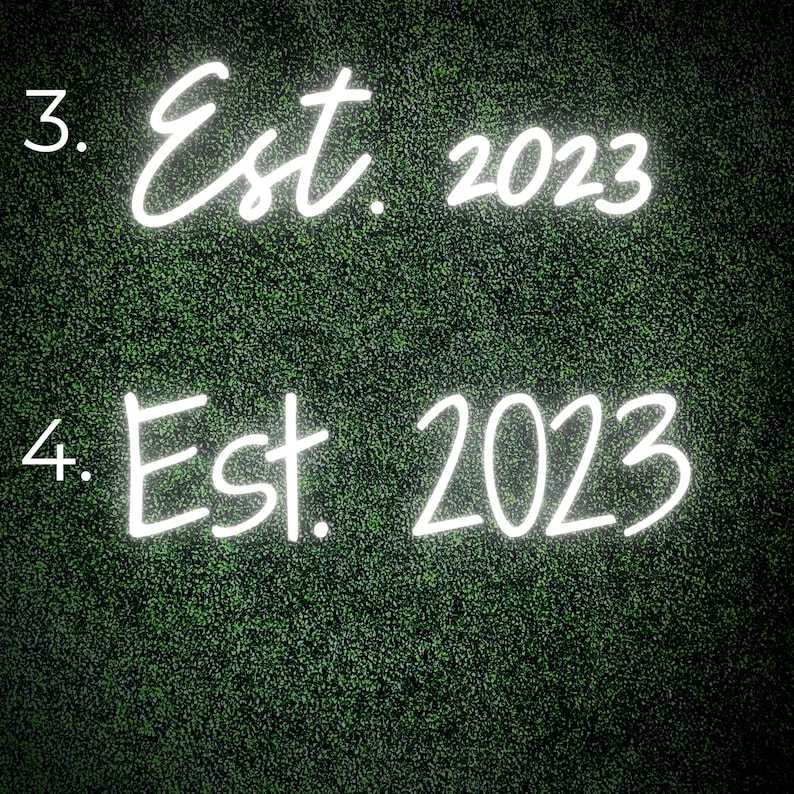 Est. 2023 Neon Sign, Premium Quality Cool to Touch, Custom Neon Sign ...